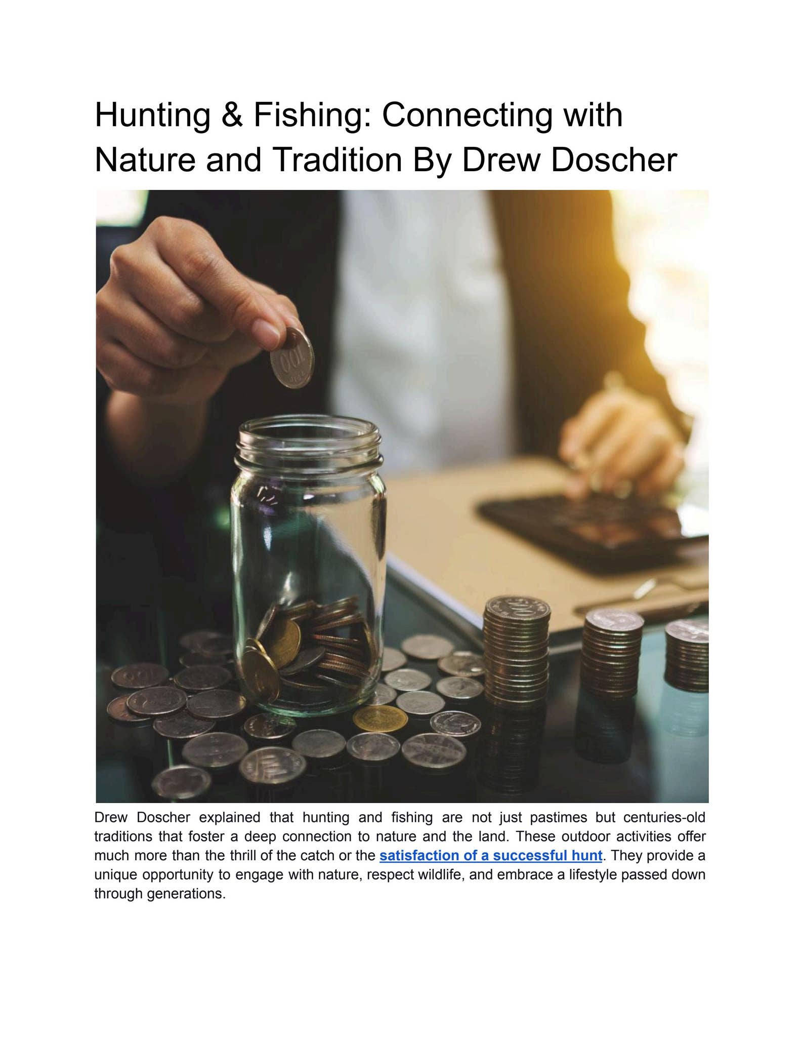 Hunting & Fishing_ Connecting with Nature and Tradition By Drew Doscher (1) by Drew Doscher - Issuu