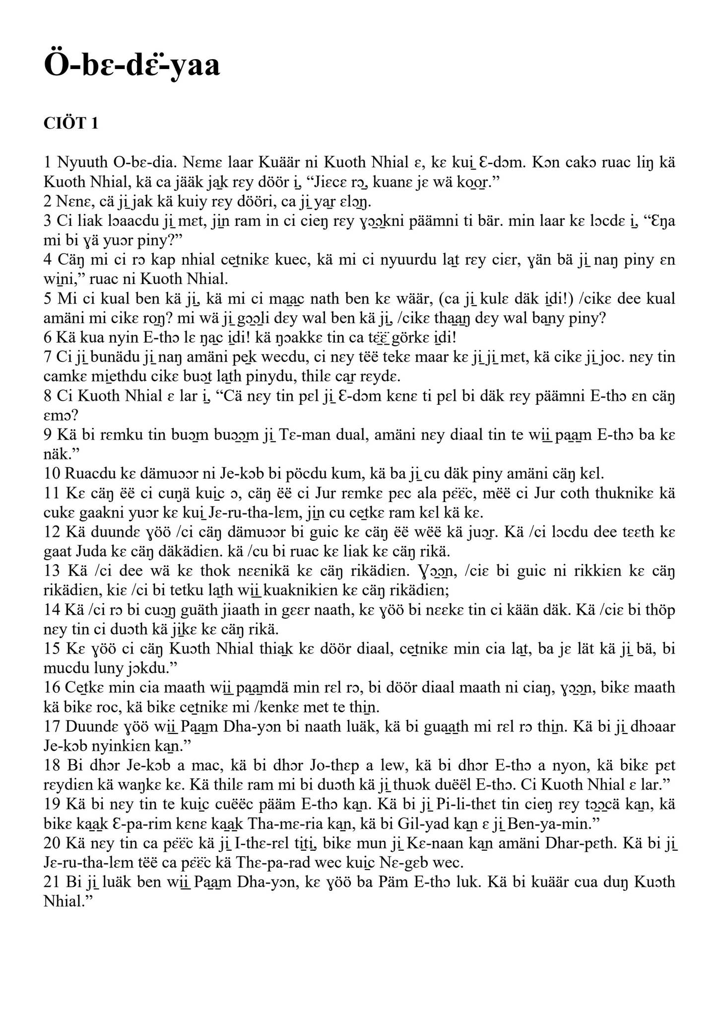 Nuer - The Book of the Prophet Obadiah by Filipino Tracts and Literature Society Inc. - Issuu