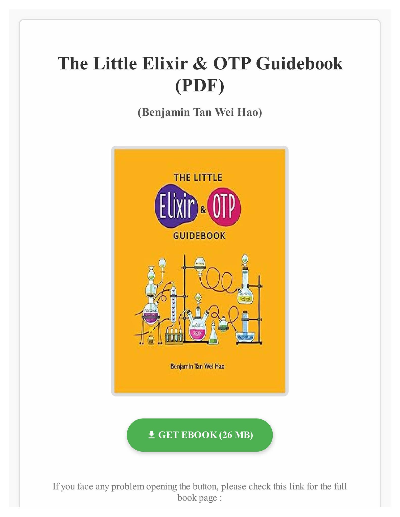 DOWNLOAD The Little Elixir & OTP Guidebook by Benjamin Tan Wei Hao by ... DOWNLOAD The Little Elixir & OTP Guidebook by Benjamin Tan Wei Hao by ...