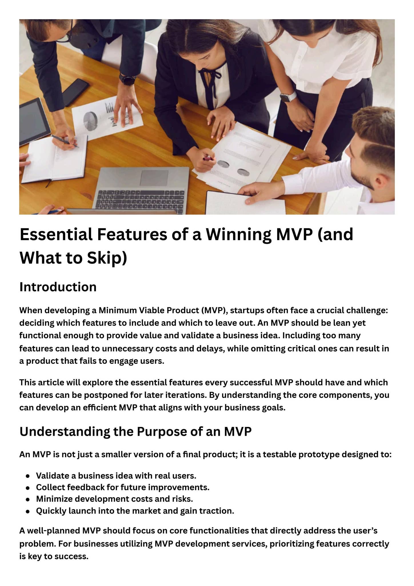 Essential Features of a Winning MVP (and What to Skip) by suhail khan ...