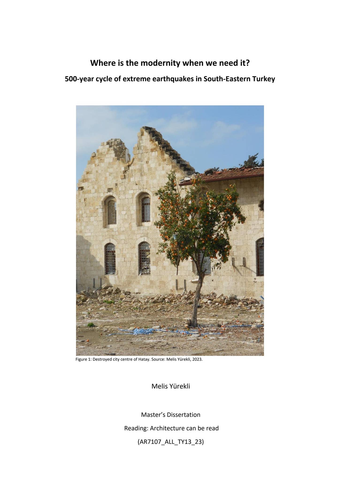 500-year cycle of extreme earthquakes in South-Eastern Turkey by melis ...
