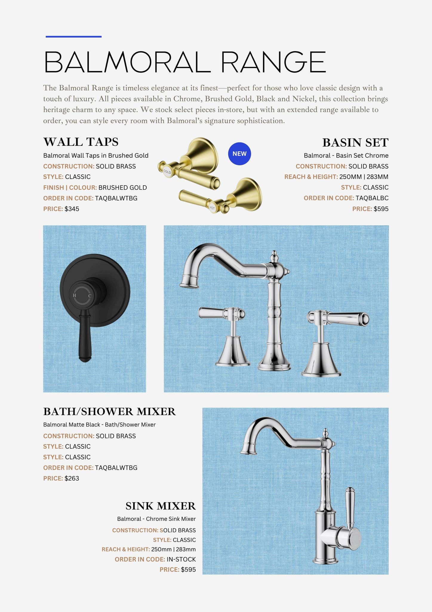 Balmoral Range Flyer by sinkwarehouse - Issuu