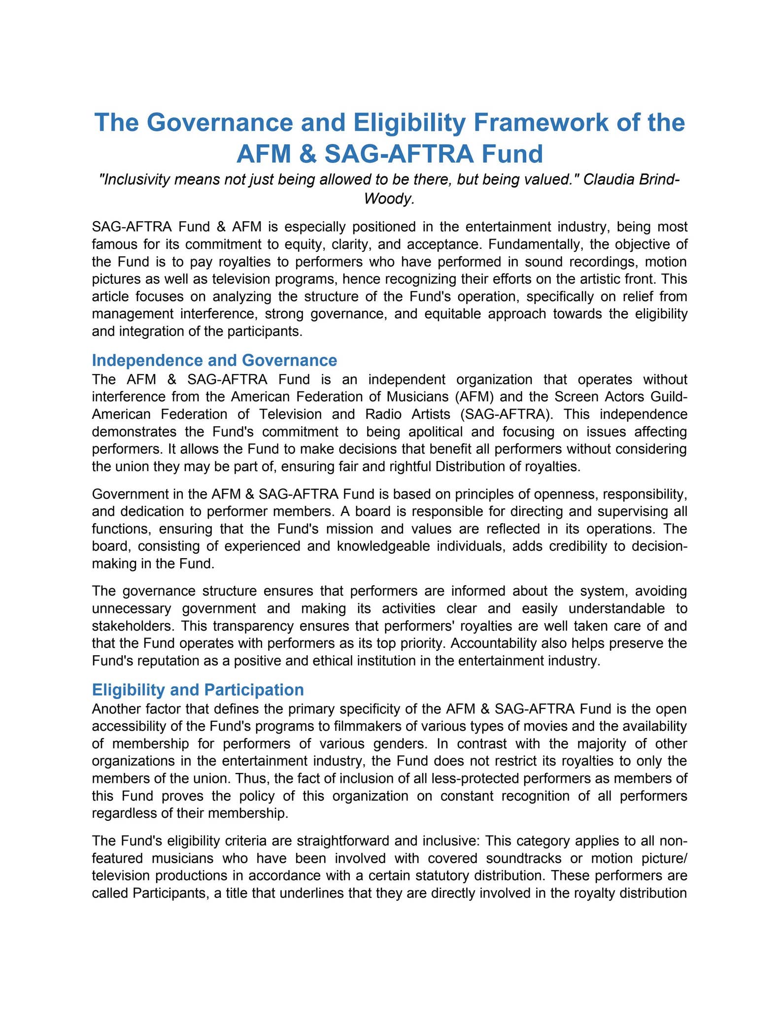 The Governance and Eligibility Framework of the AFM & SAG-AFTRA Fund by Jake Parker - Issuu