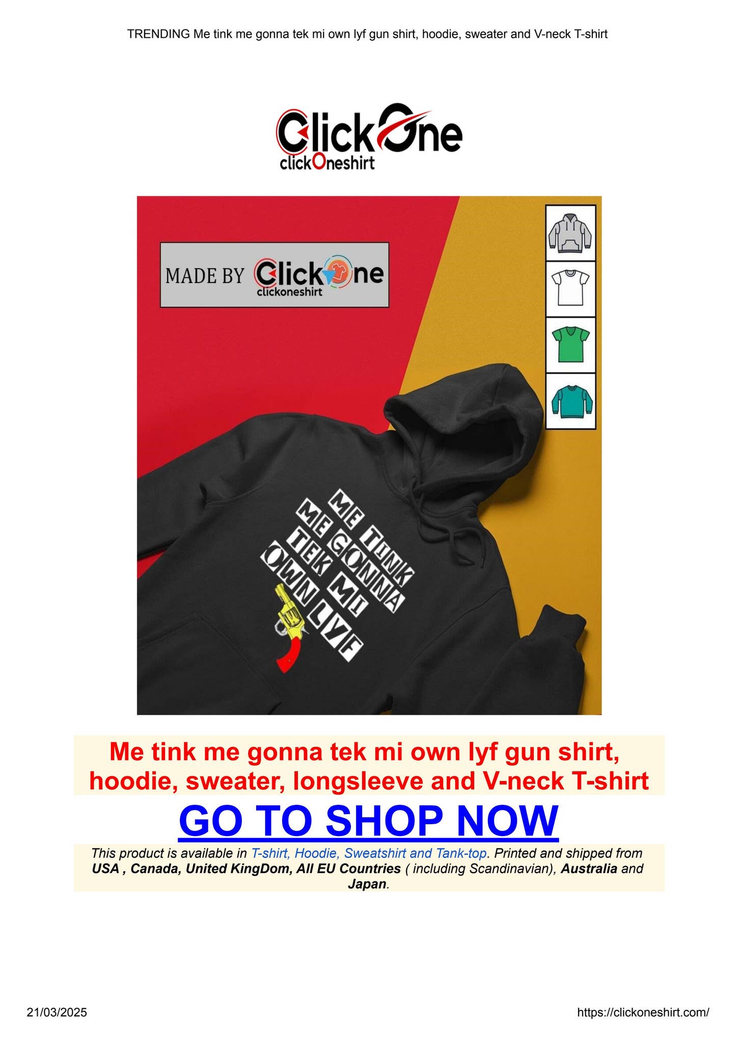 Me tink me gonna tek mi own lyf gun shirt by Design AT Shop - Issuu