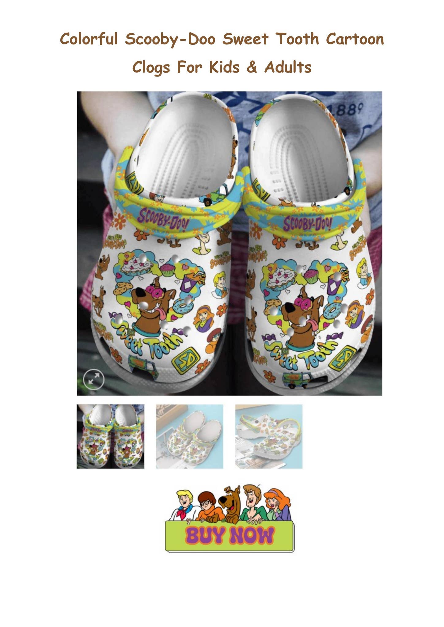 Colorful Scooby-Doo Sweet Tooth Cartoon Clogs For Kids & Adults by ...