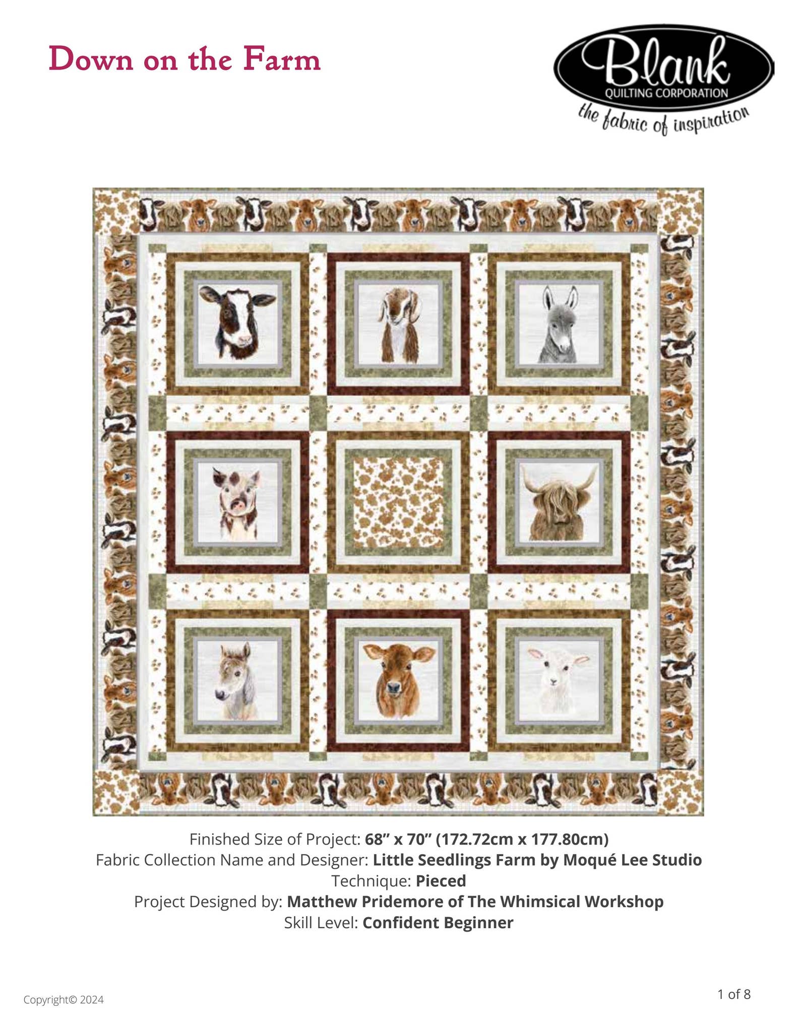 Blank Quilting Free Pattern: Down on the Farm by EE Schenck Company - Issuu