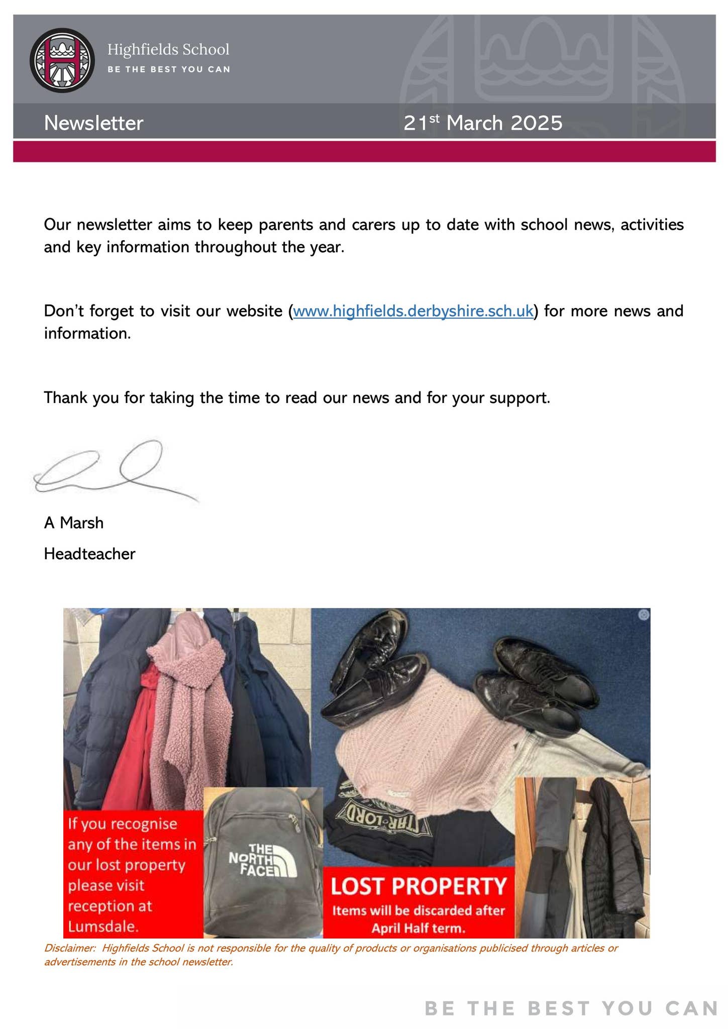 Newsletter 3 by Highfields School - Issuu