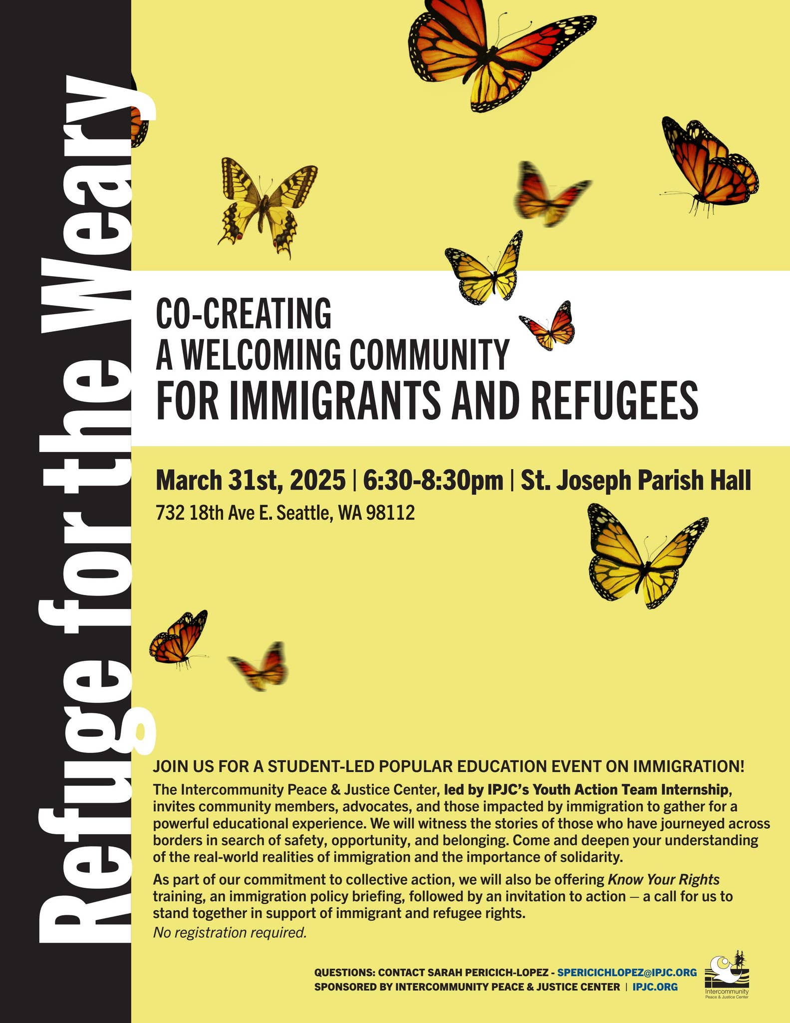 2025 Immigration-Refuge for the Weary flyer by Intercommunity Peace ...