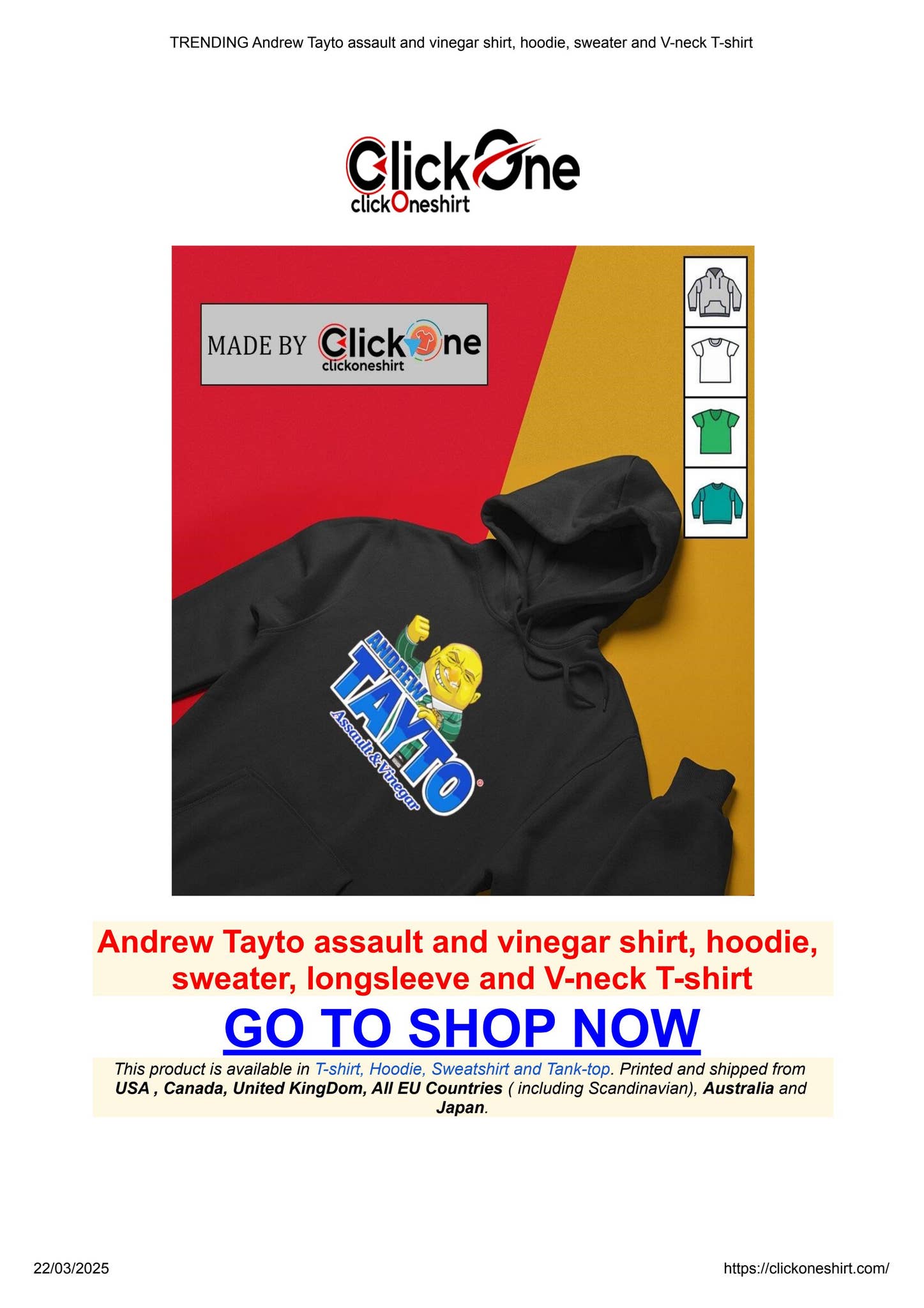 Andrew Tayto assault and vinegar shirt by Design AT Shop - Issuu