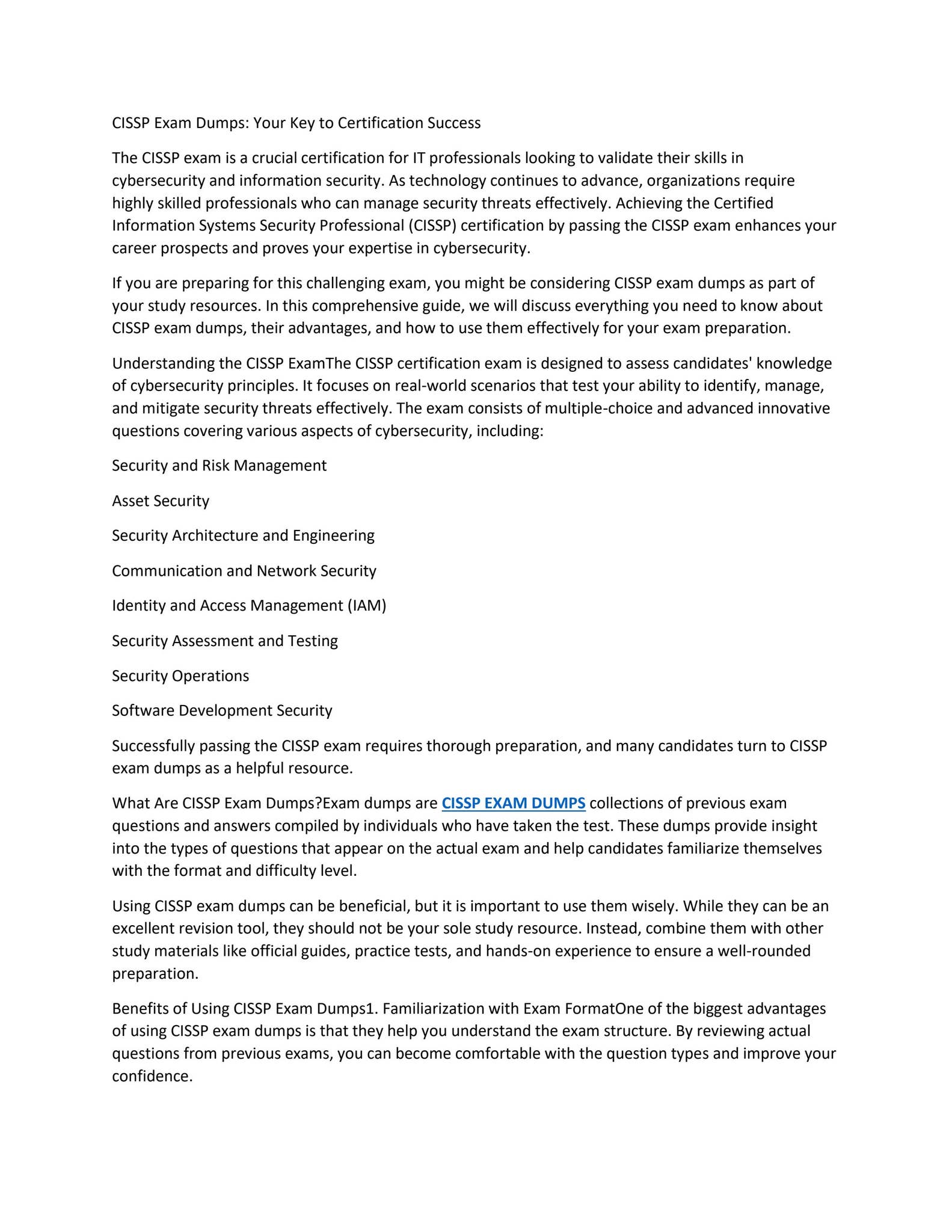 CISSP Exam Dumps by coursename - Issuu