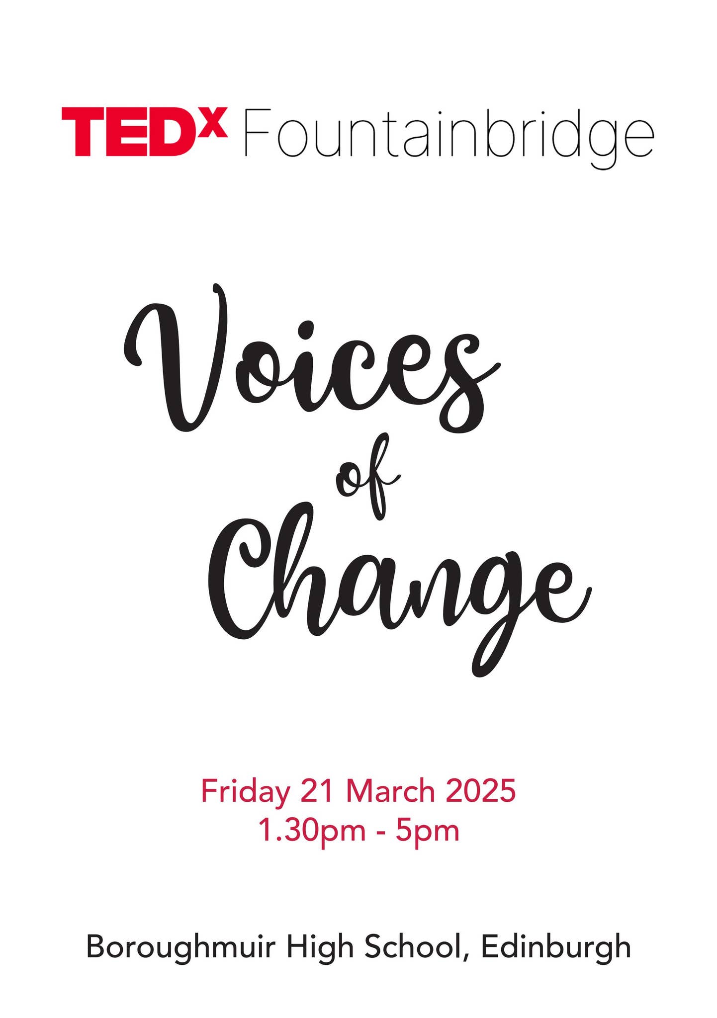 TEDx Fountainbridge 2025 Programme by St George's School, Edinburgh - Issuu