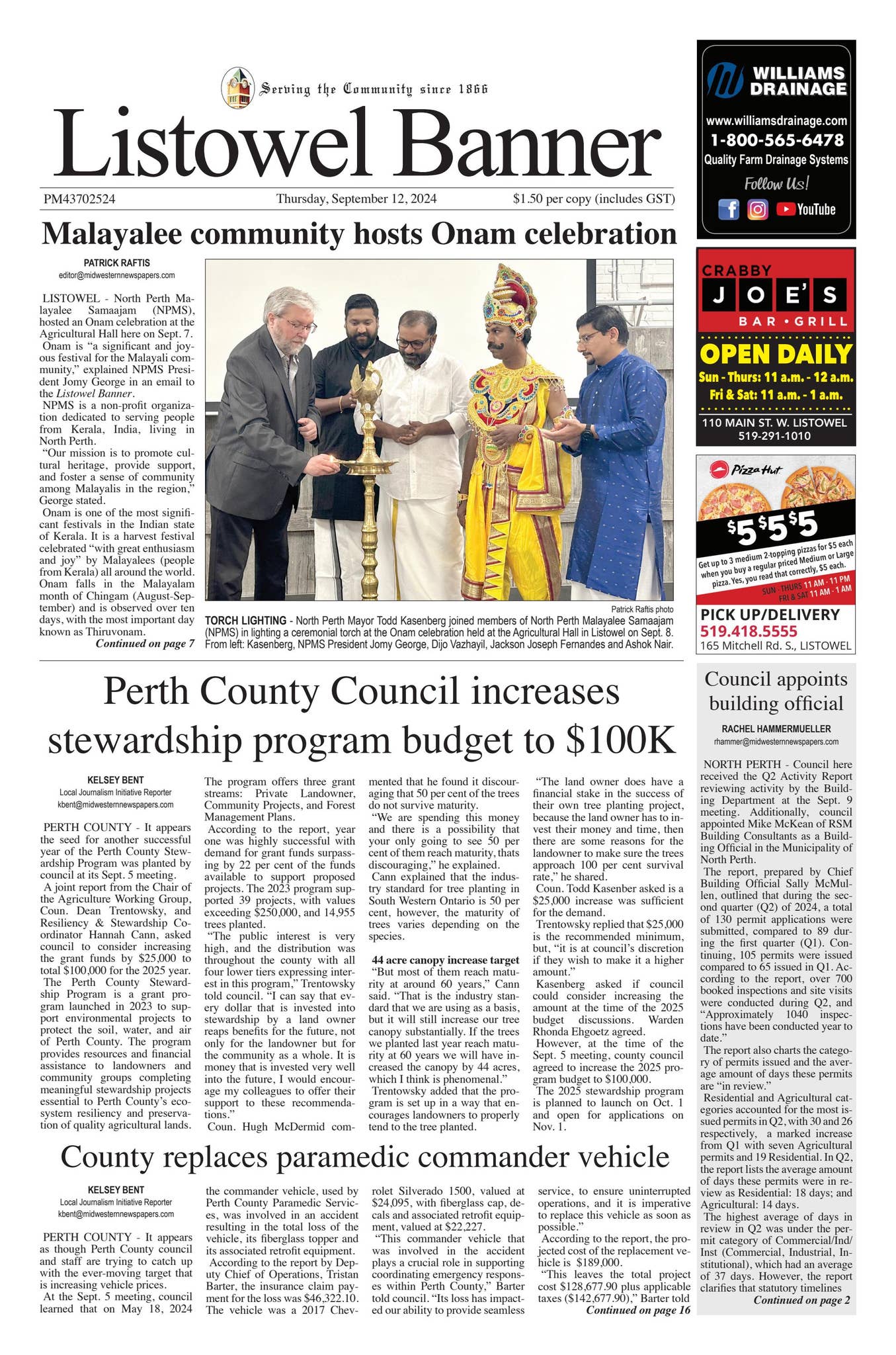 Class 1: 2nd place Listowel Banner September edition by Ontario ...