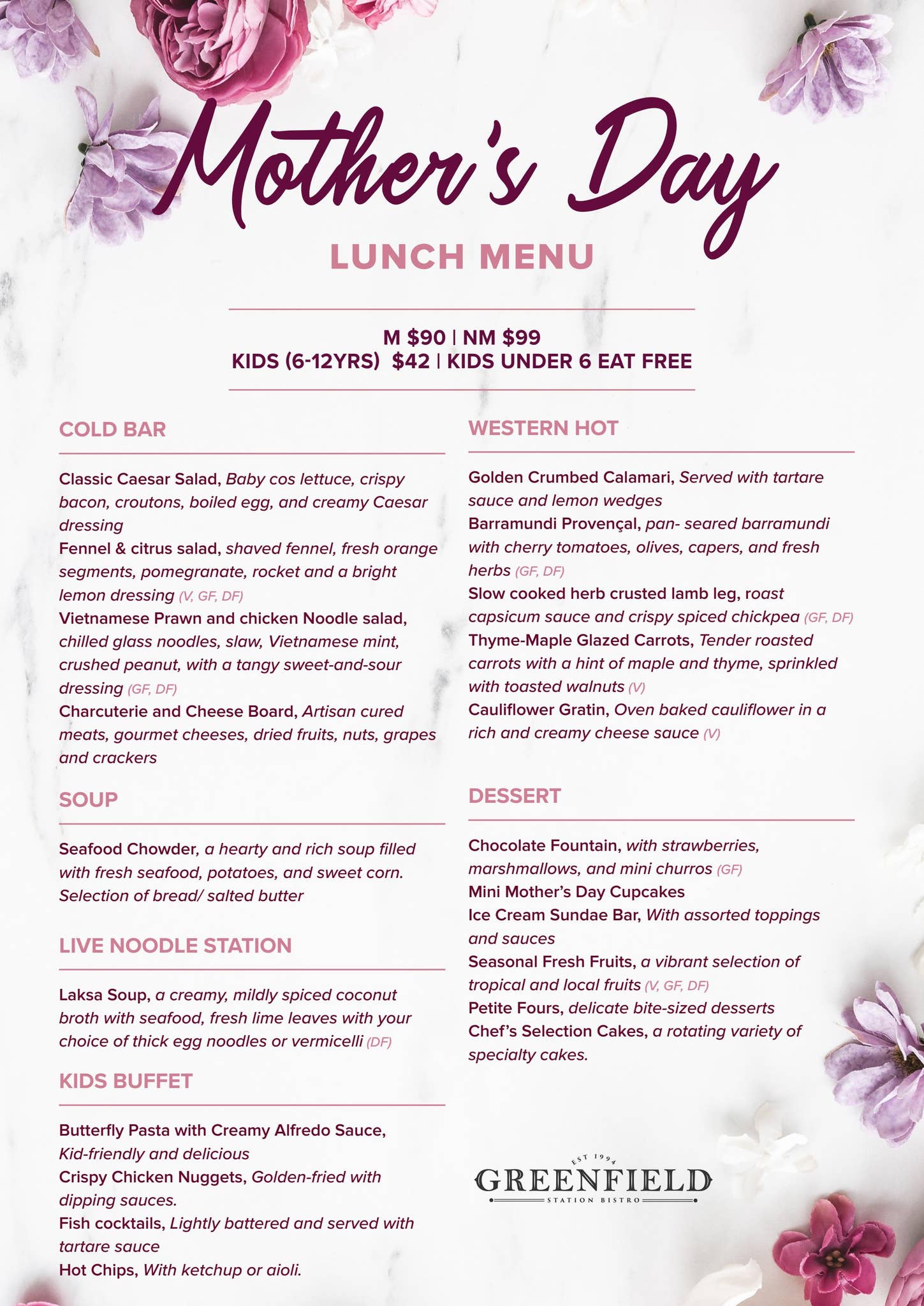 Mother's Day Buffet Menu by Bankstown Sports Club - Issuu