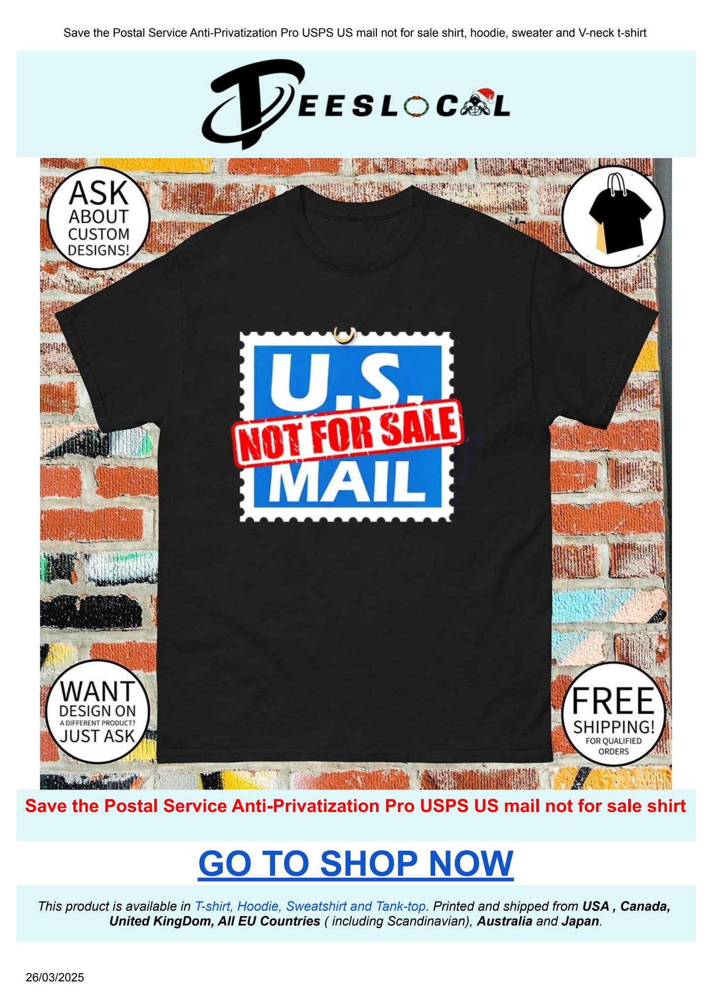 Save the Postal Service Anti-Privatization Pro USPS US mail not for ...