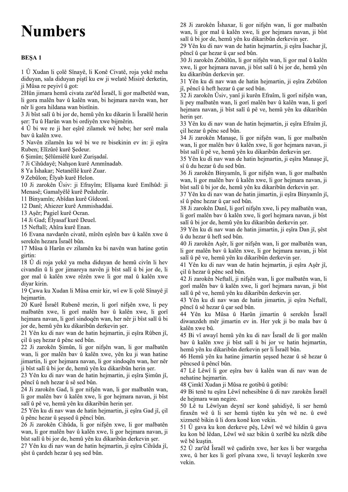 Kurdish Northern Kurmanji - The Book of Numbers by Filipino Tracts and ...