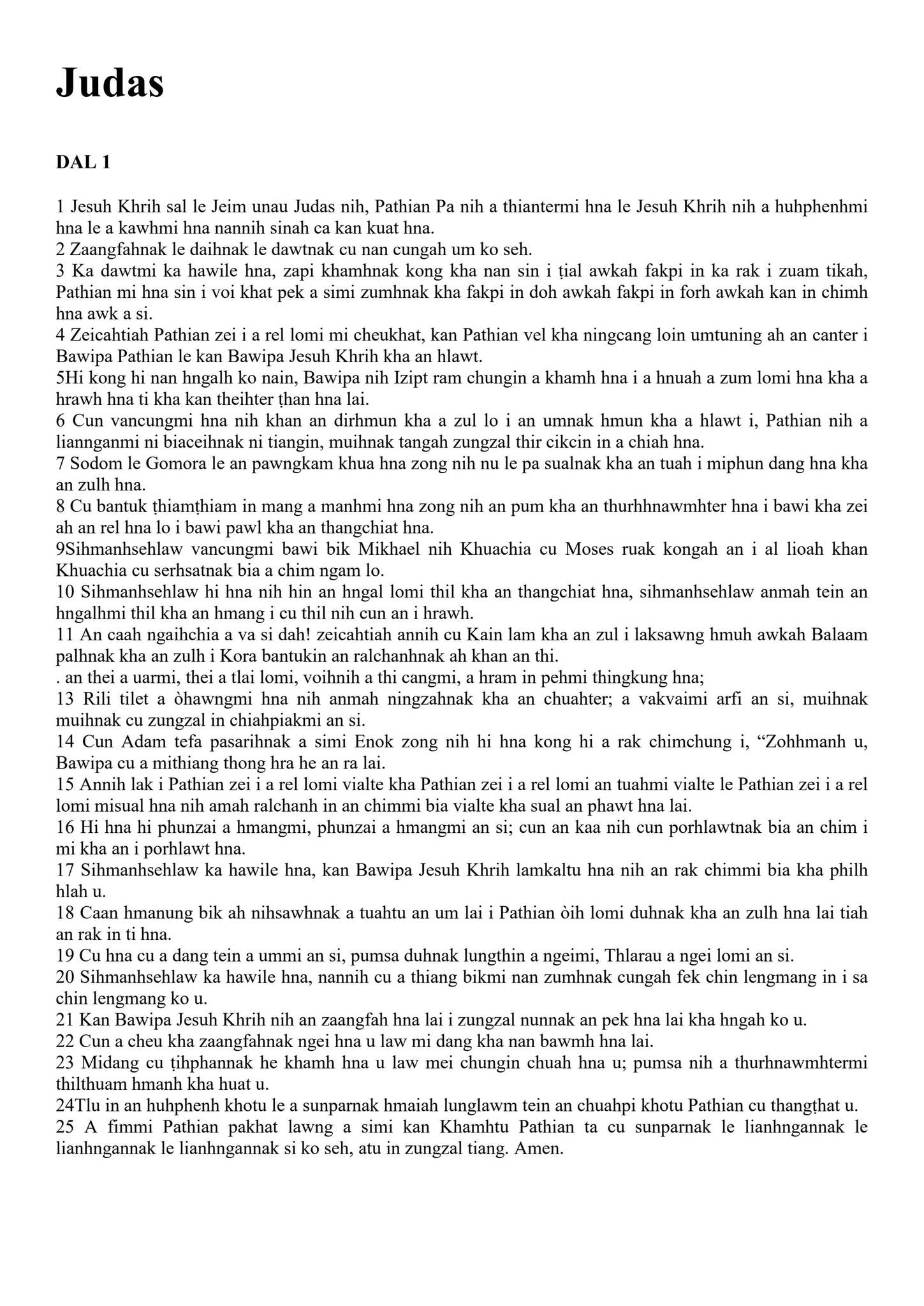 Hakha Chin - The Book of Jude by Filipino Tracts and Literature Society ...