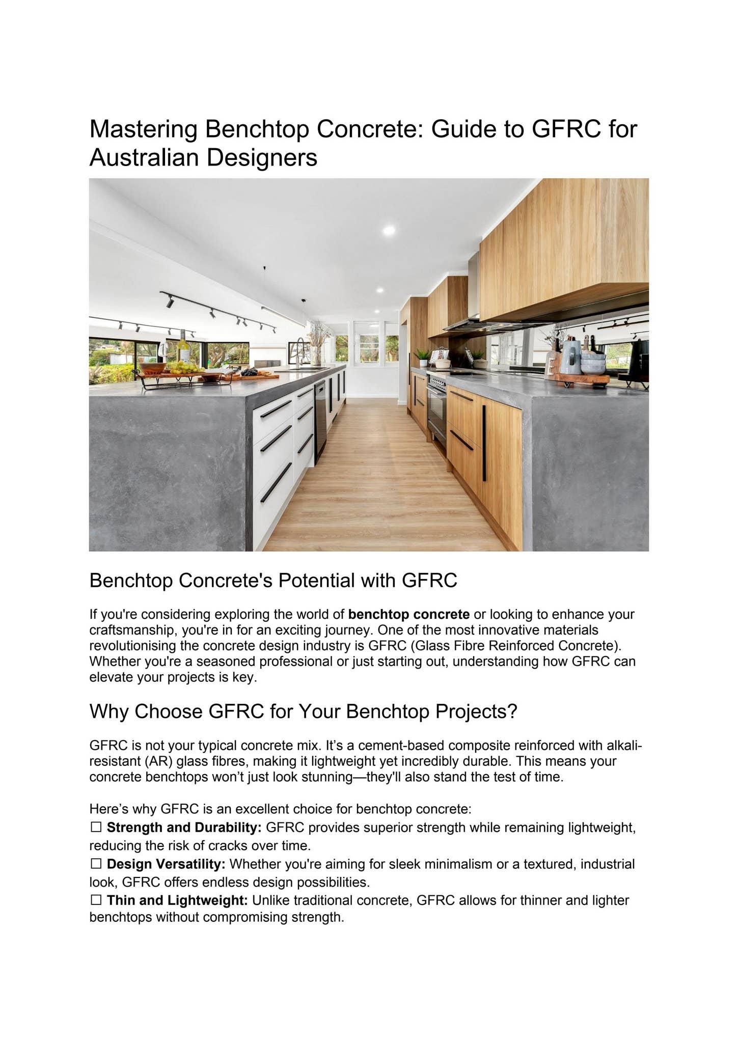 Mastering Benchtop Concrete_ Guide to GFRC for Australian Designers (1 ...