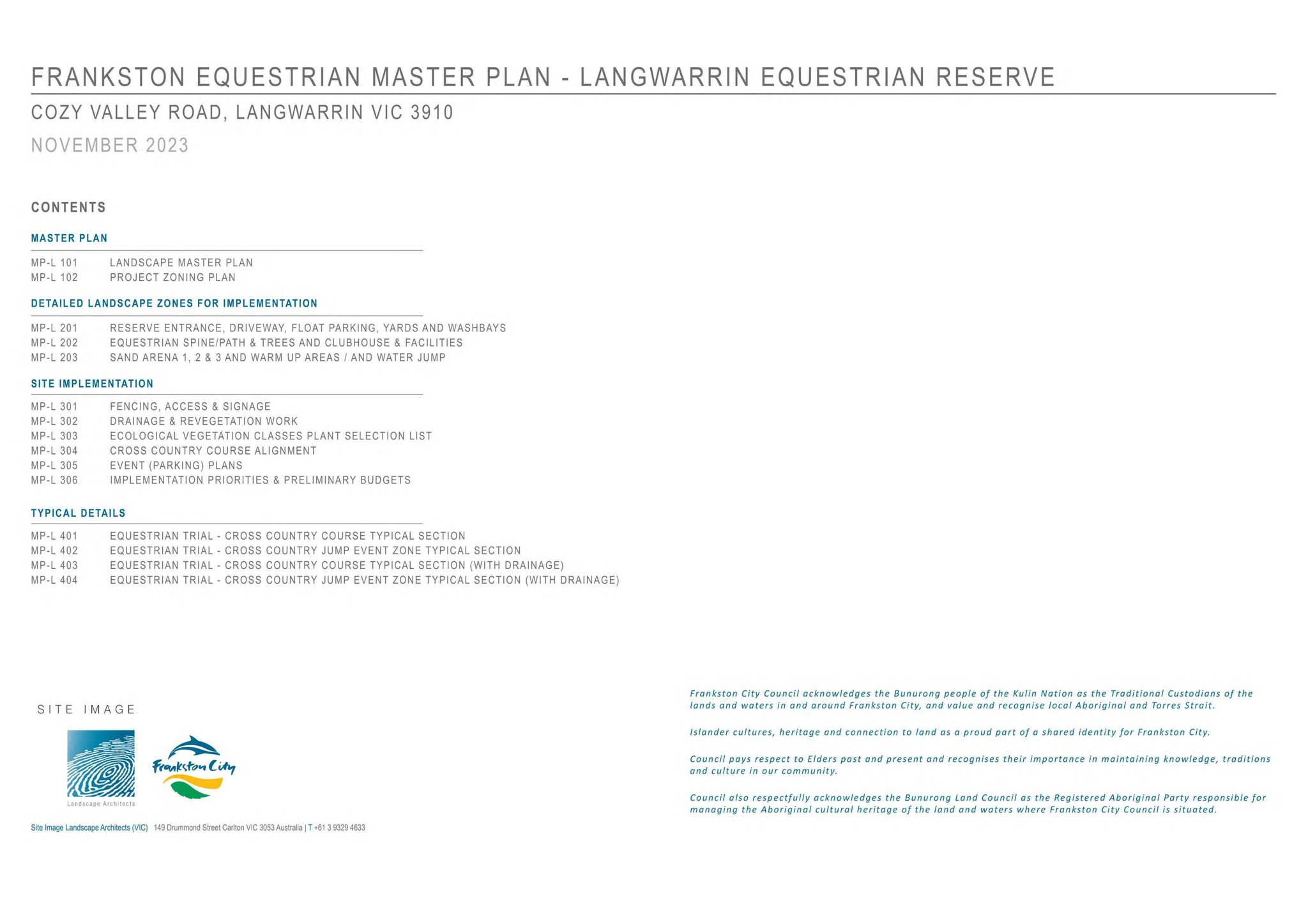 Frankston Equestrian Master Plan Detailed Designs - Endorsed 2023 by ...