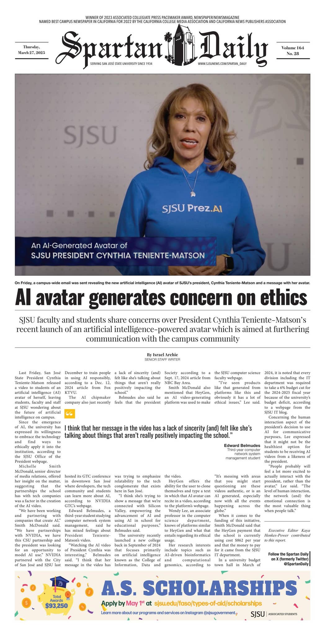 Spartan Daily Vol. 164 No. 28 by Spartan Daily - Issuu