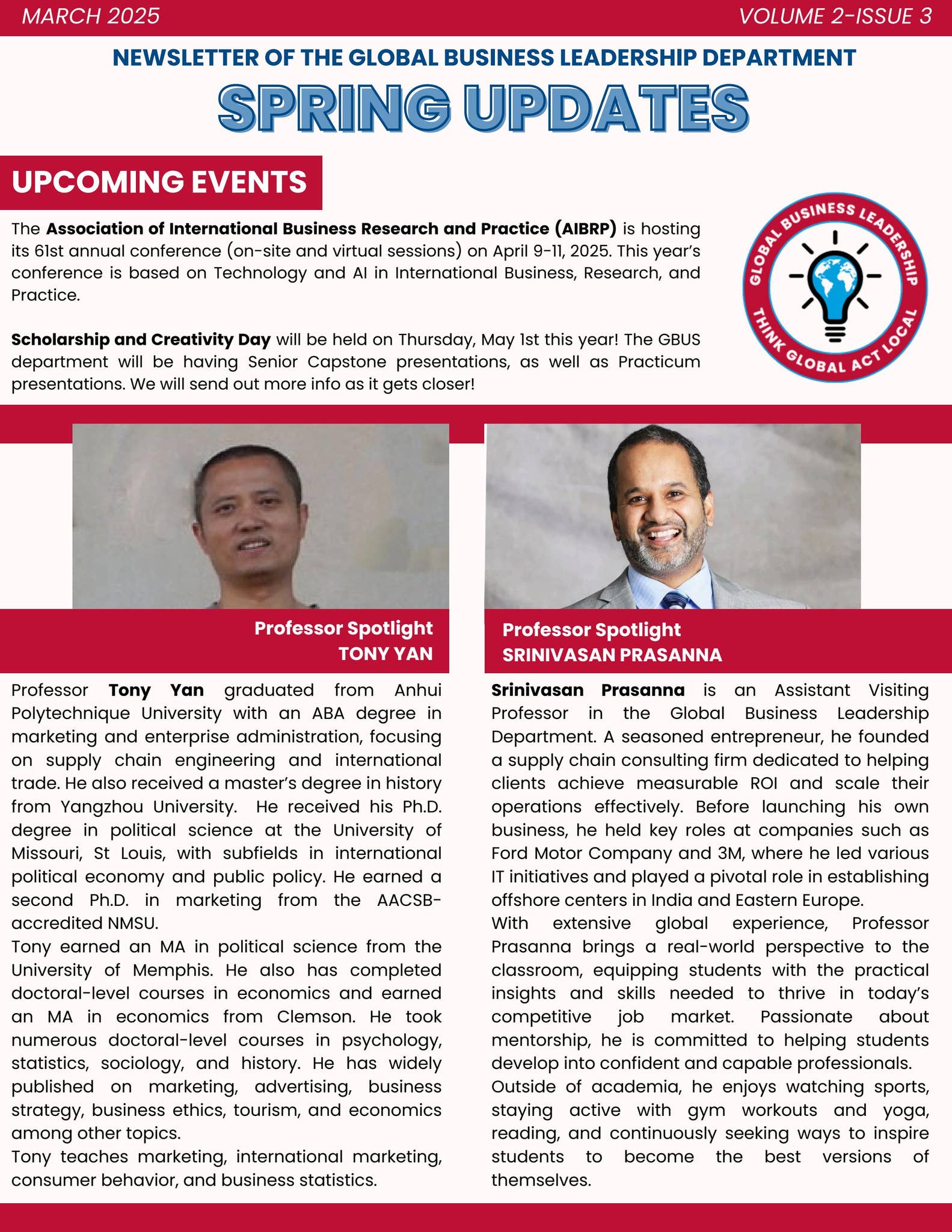 Spring 2025 Global Business Leadership Newsletter by CSB+SJU - Issuu