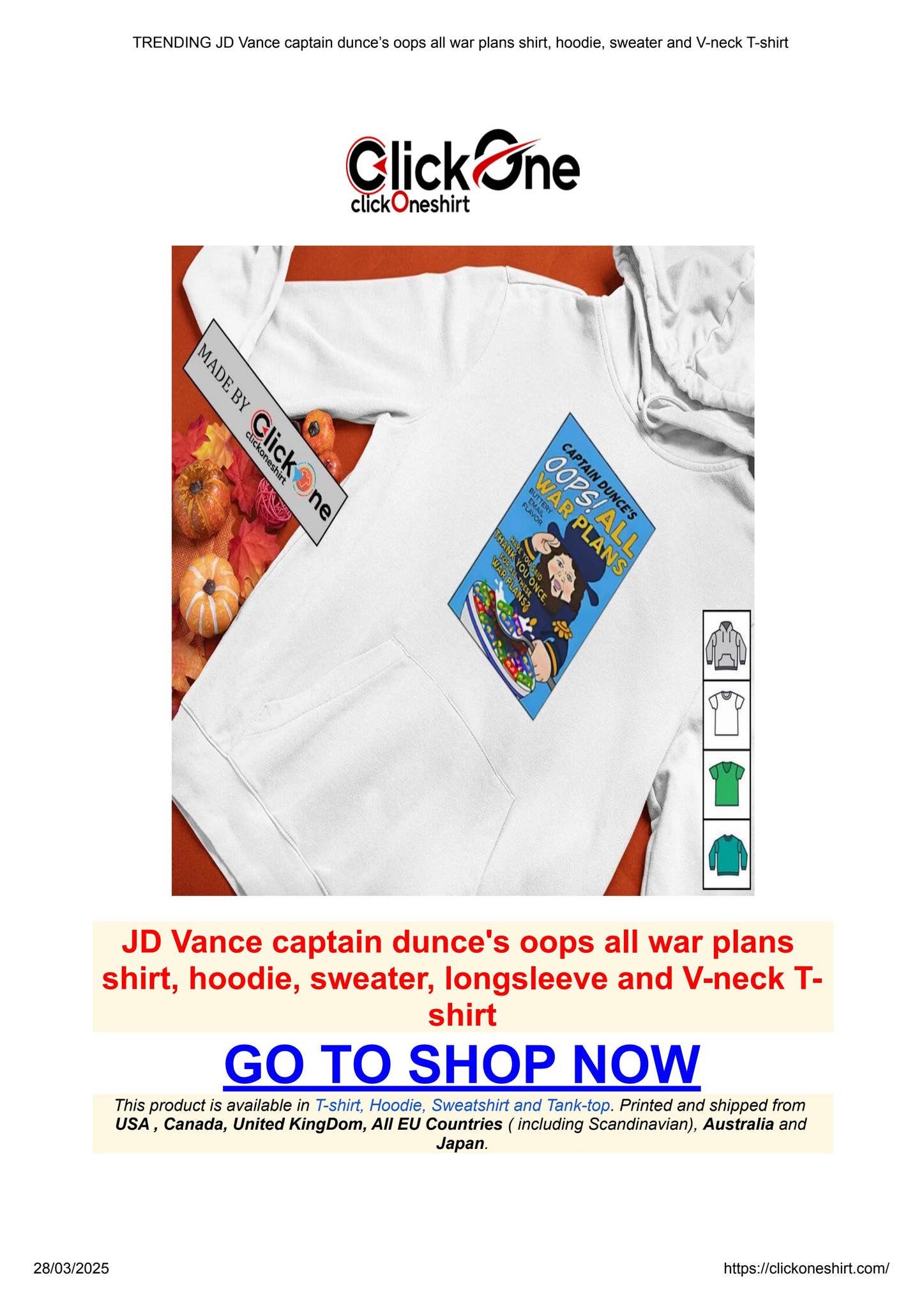 JD Vance captain dunce’s oops all war plans shirt by Design AT Shop - Issuu