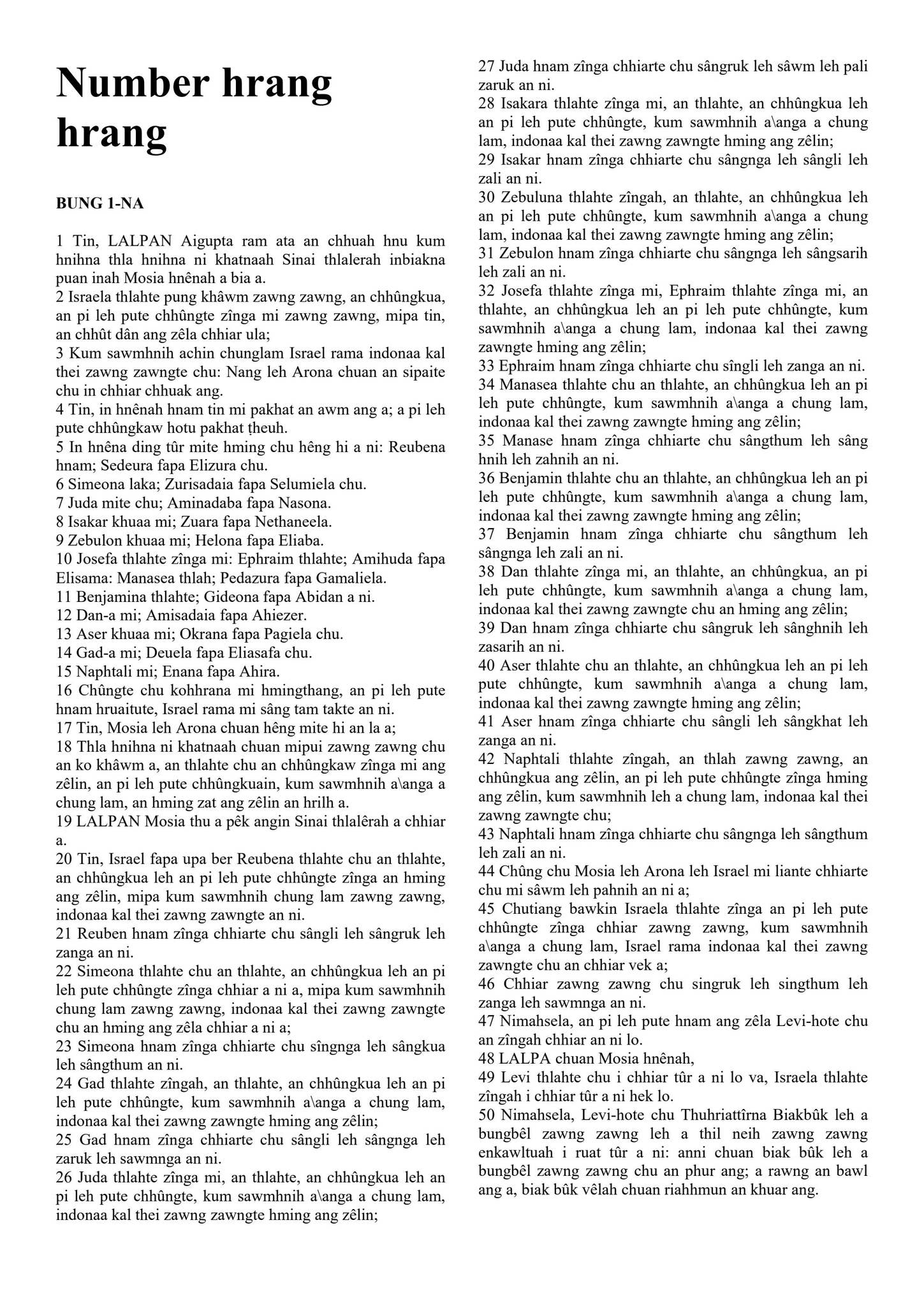 Mizo - The Book of Numbers by Filipino Tracts and Literature Society ...