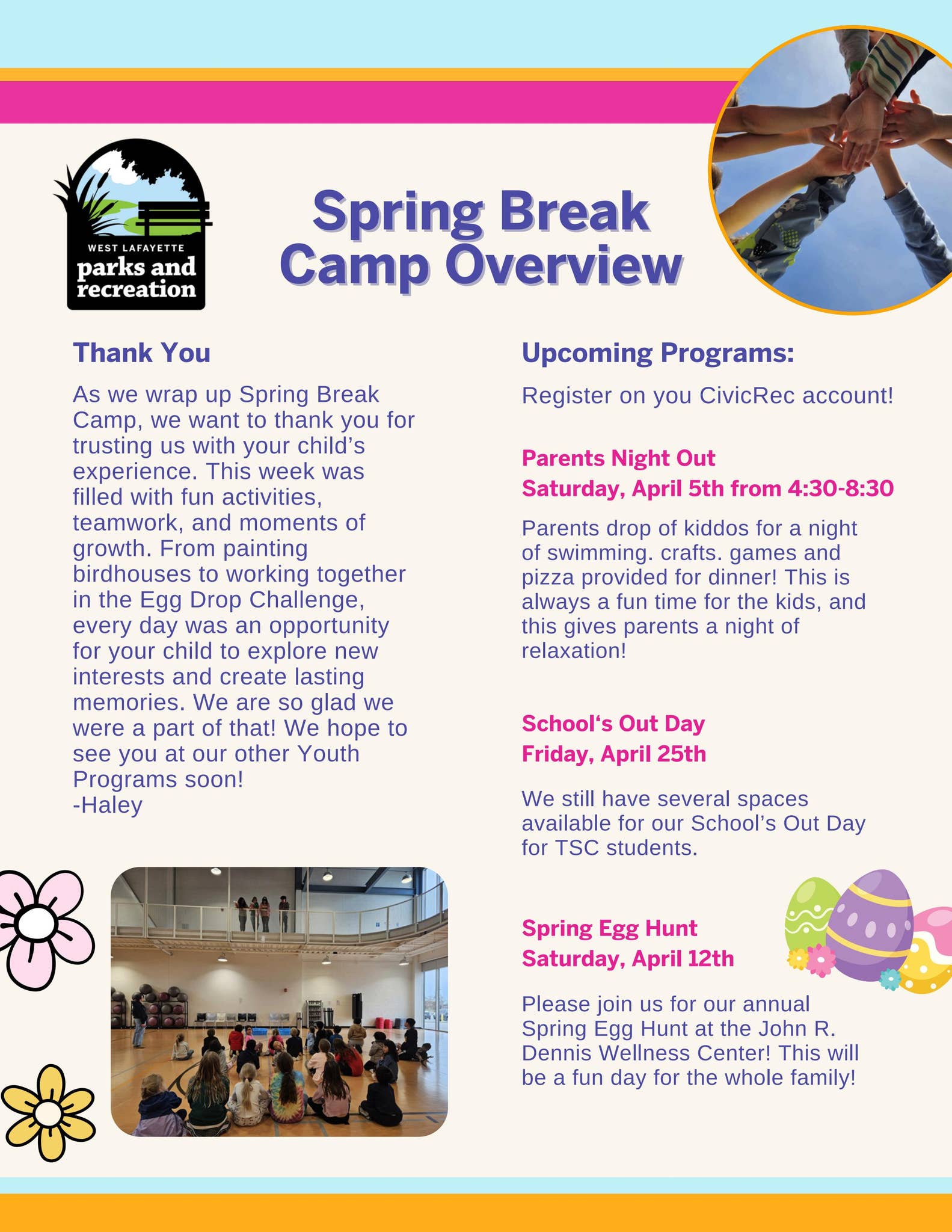 Spring Break Camp Overview (TSC) by hgrizzle - Issuu