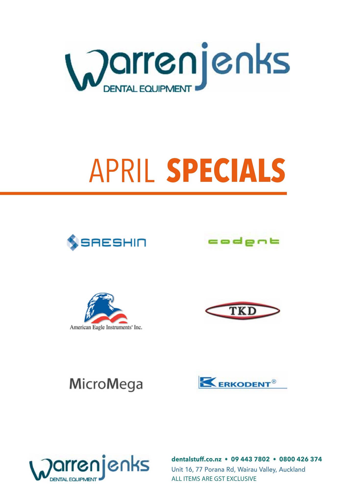 Warren Jenks Dental Products April Specials 2025 by gabiknipecreative ...