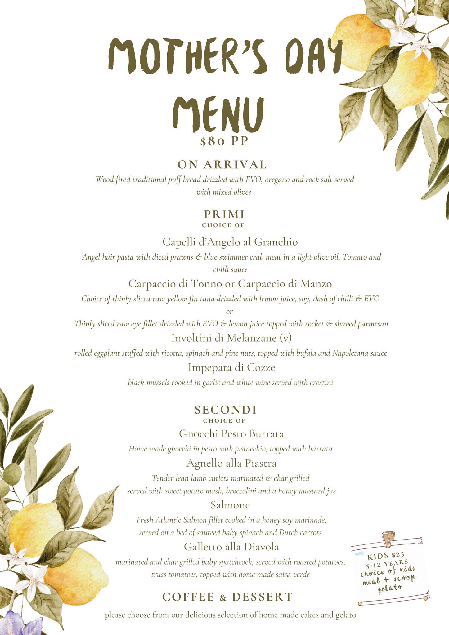 Mother's Day Menu Golf Club 2025 by Bankstown Sports Club - Issuu