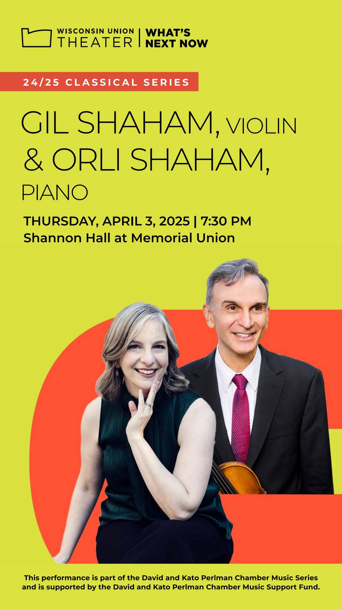 Gil Shaham, violin & Orli Shaham, piano Program by Wisconsin Union - Issuu