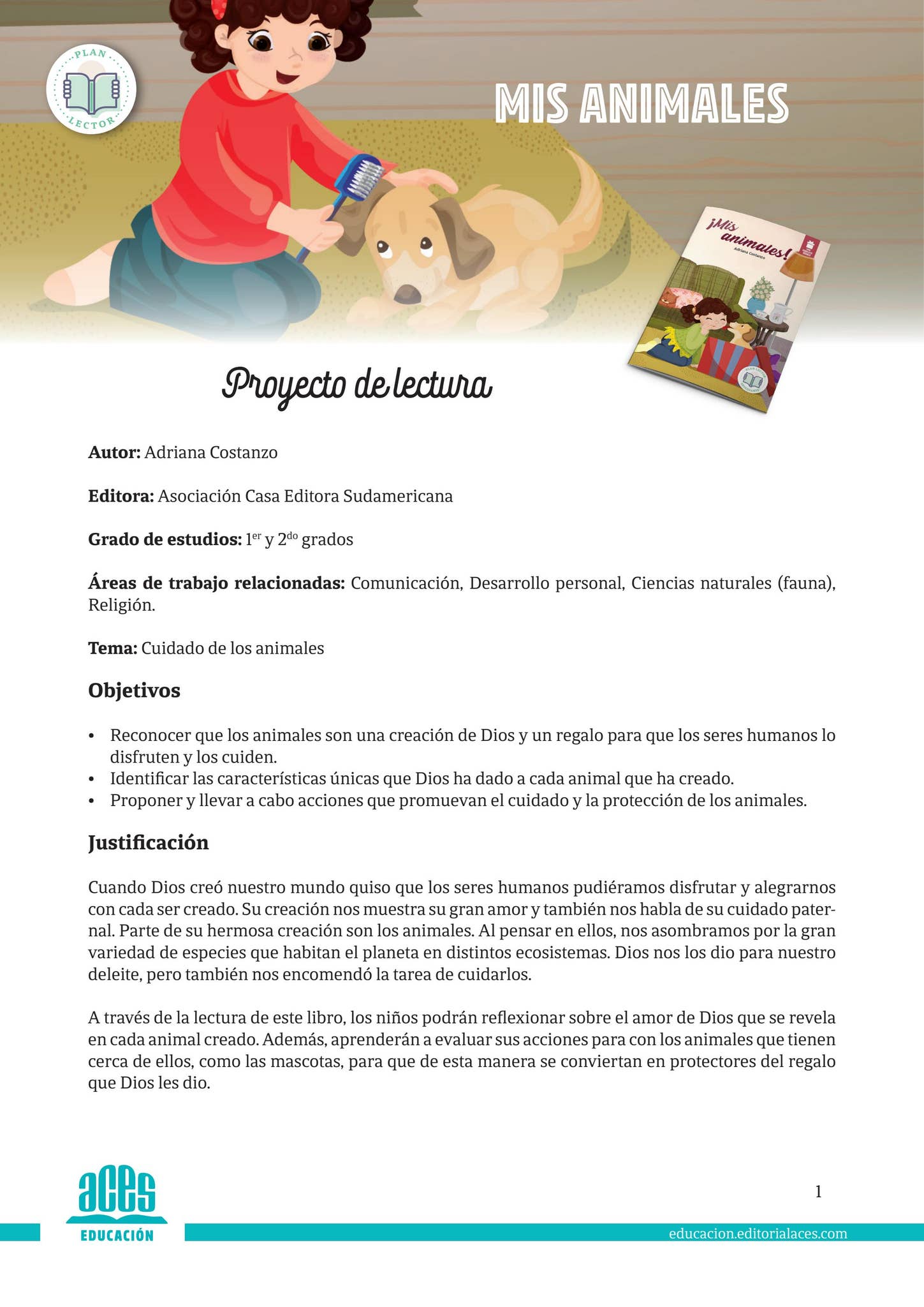 Proyecto de lectura - Mis animales by Editorial ACES - Issuu