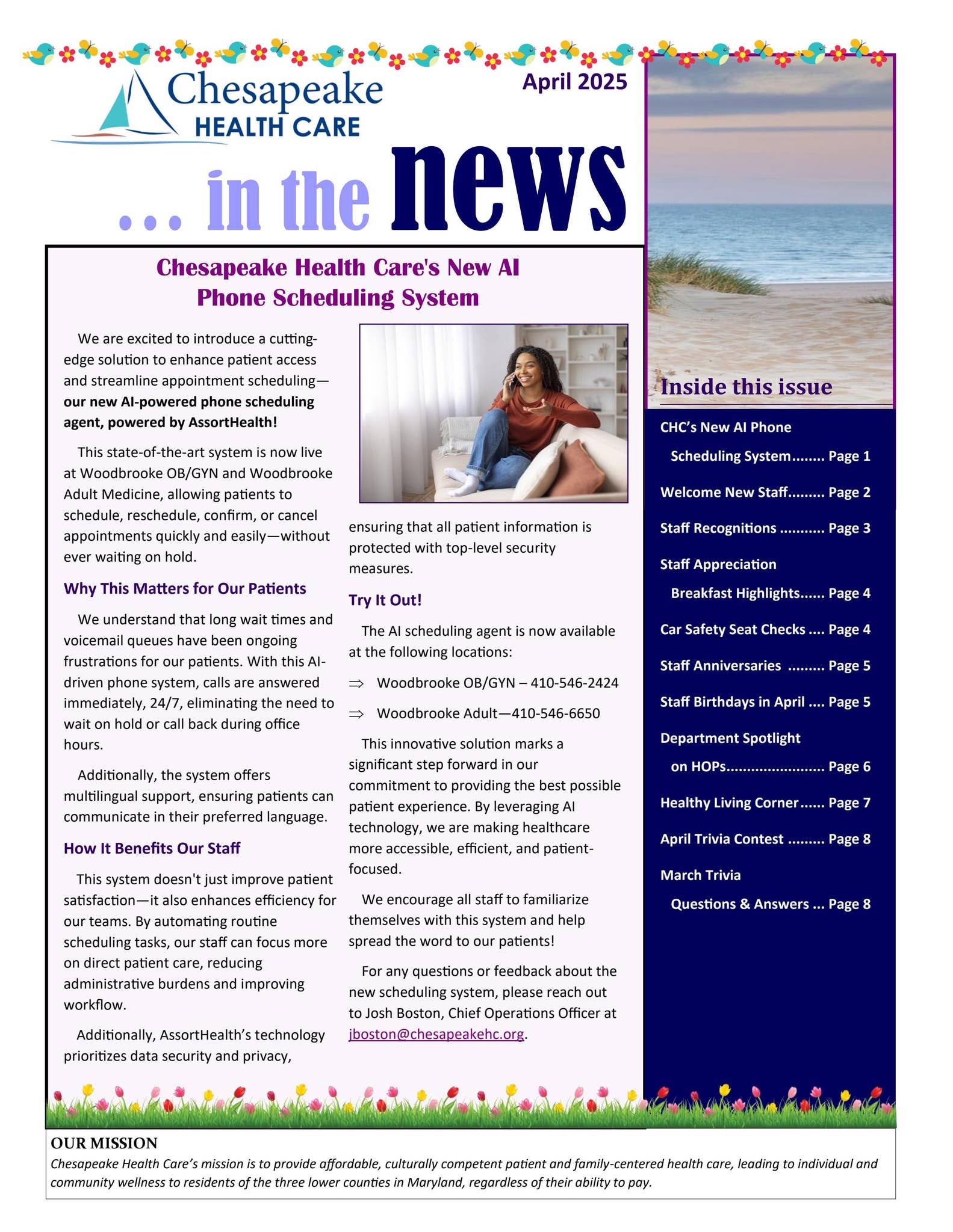 CHC Staff Newsletter April 2025 by Chesapeake Health Care - Issuu