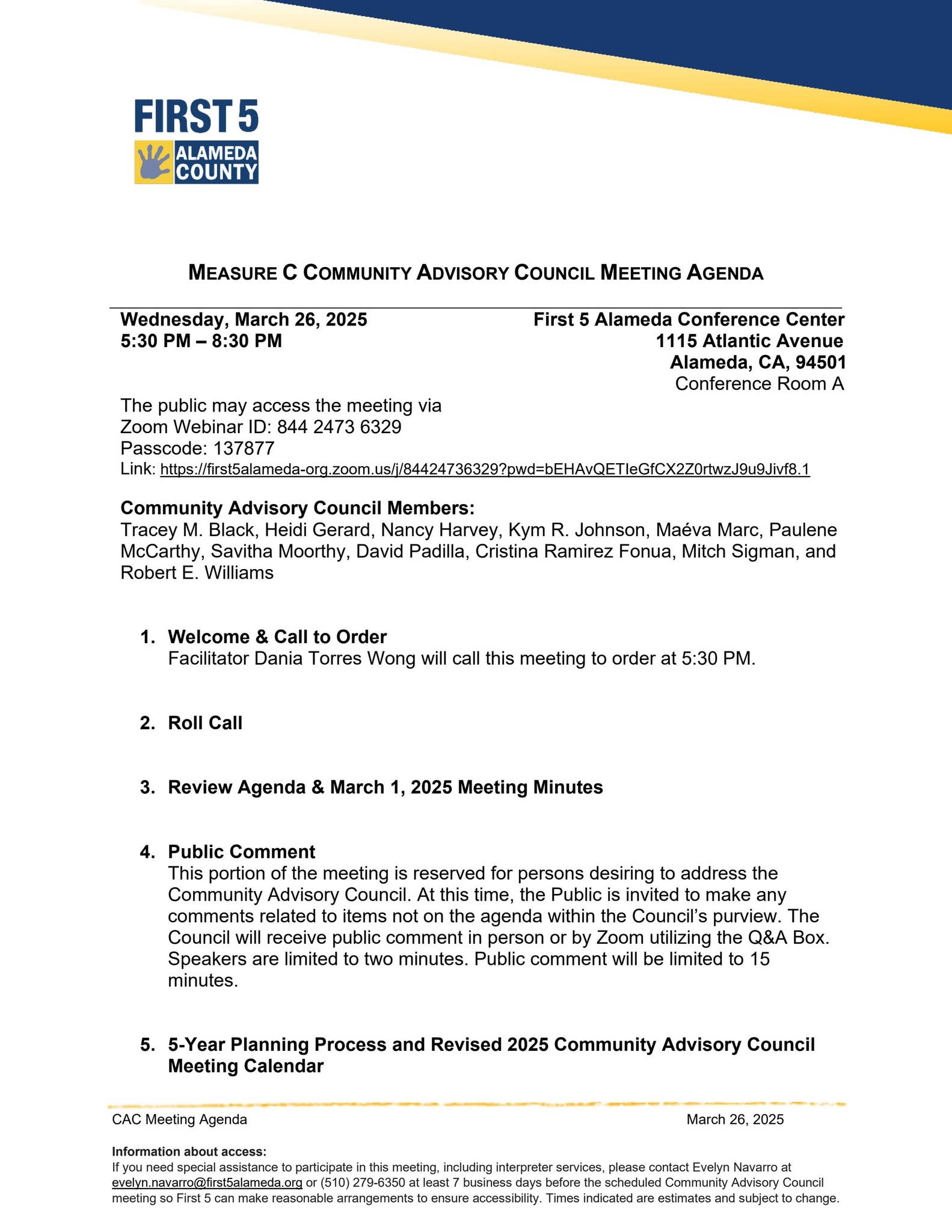 CAC Meeting Materials, March 26, 2025 by first5alameda - Issuu