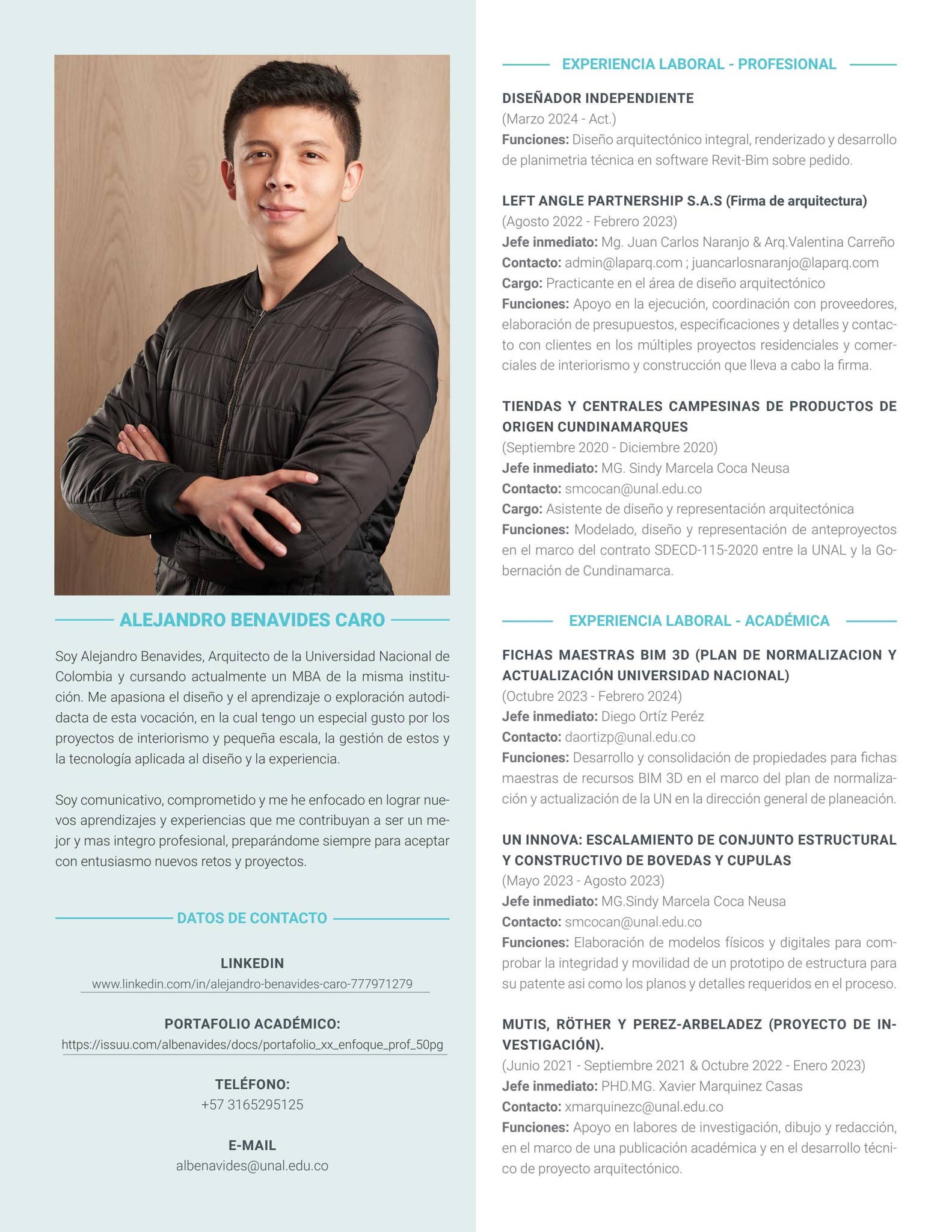 CV Alejandro Benavides Caro - 2025 by Alejandro Benavides - Issuu