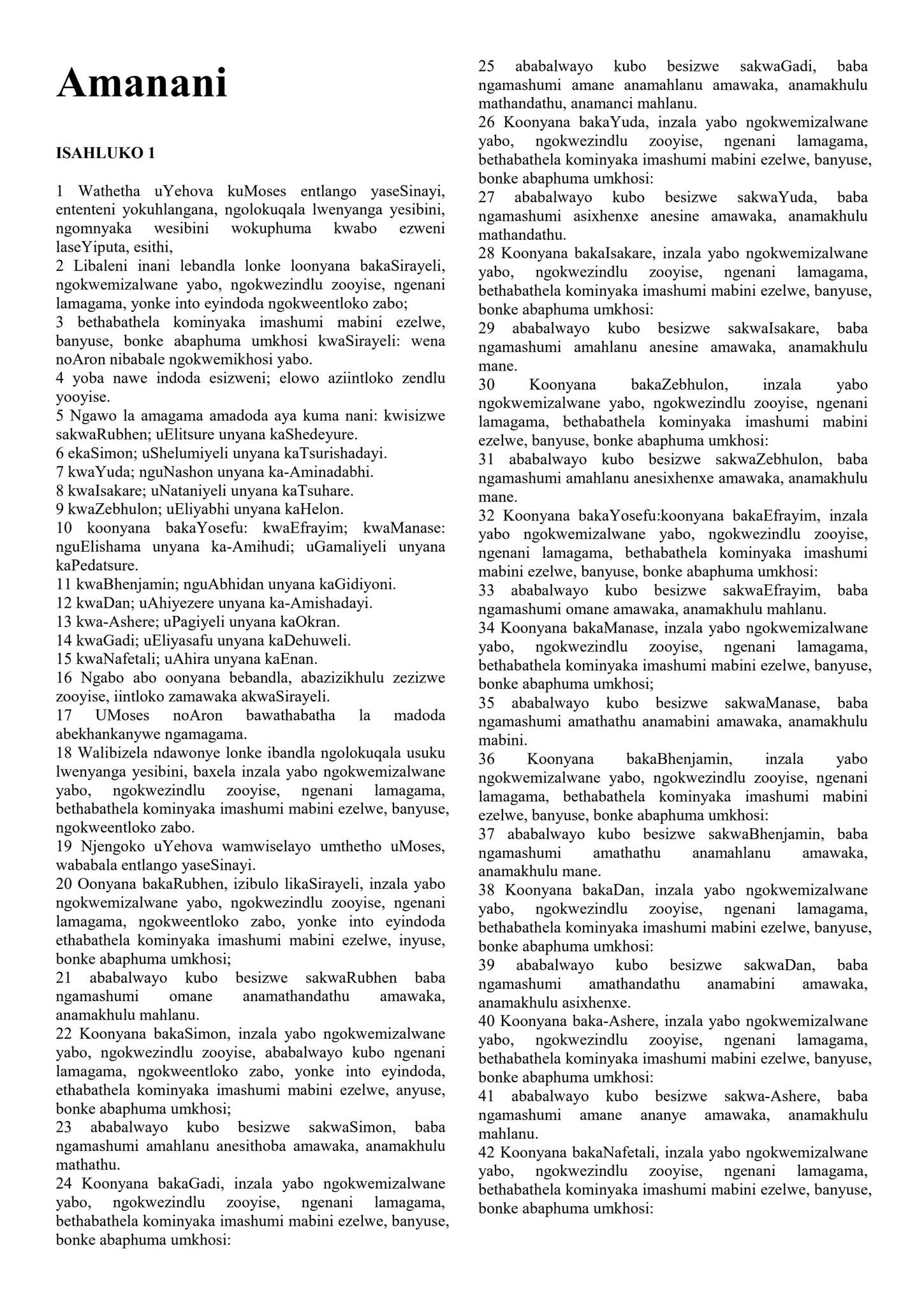 Xhosa - The Book of Numbers by Filipino Tracts and Literature Society ...