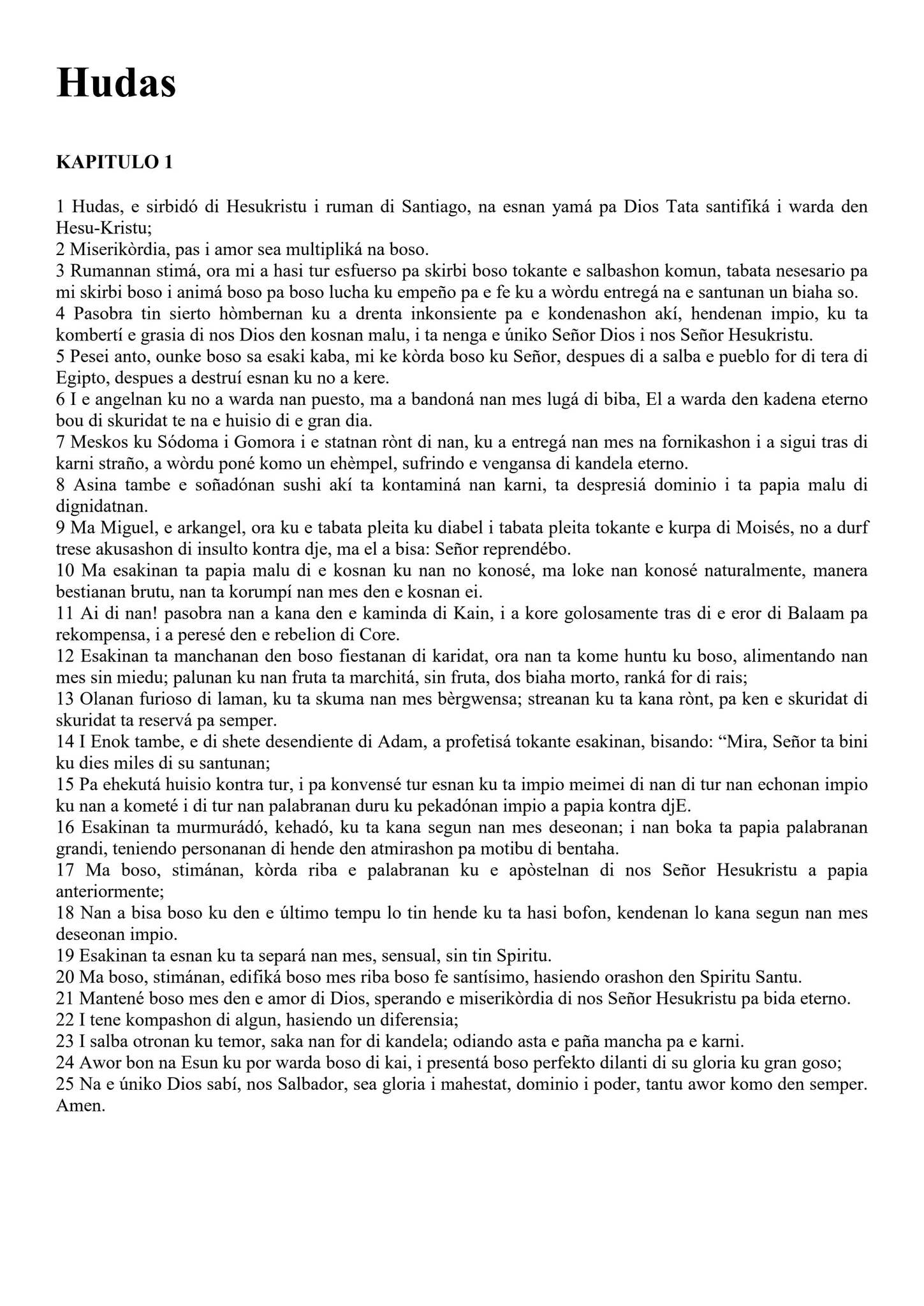 Papiamento - The Book of Jude by Filipino Tracts and Literature Society ...