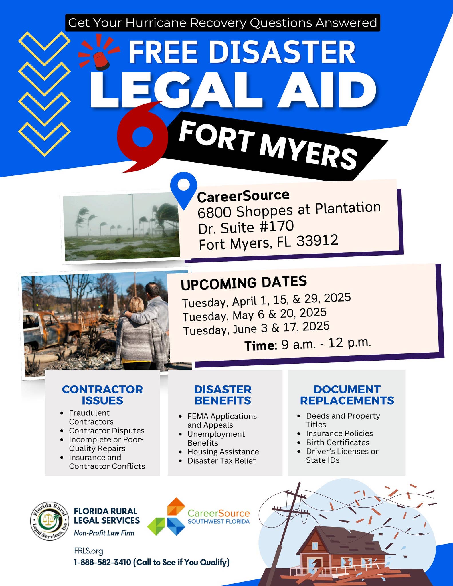 Fort Myers Disaster Outreach Event Flyers - April - June 2025 by FRLS ...