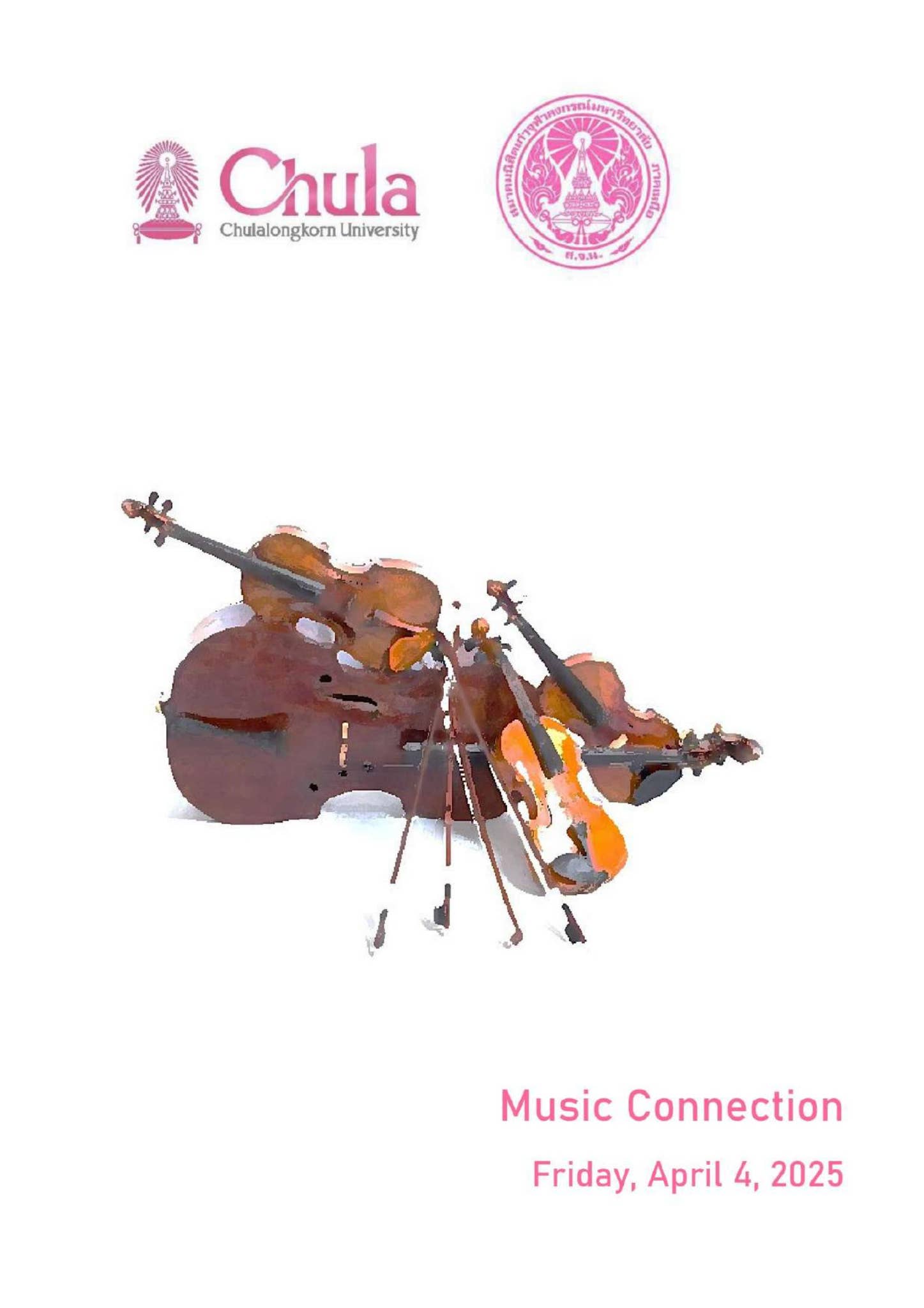 สูจิบัตร คอนเสิร์ต CU Chamber Ensemble วันที่ 4 เมษายน 2568 by ...