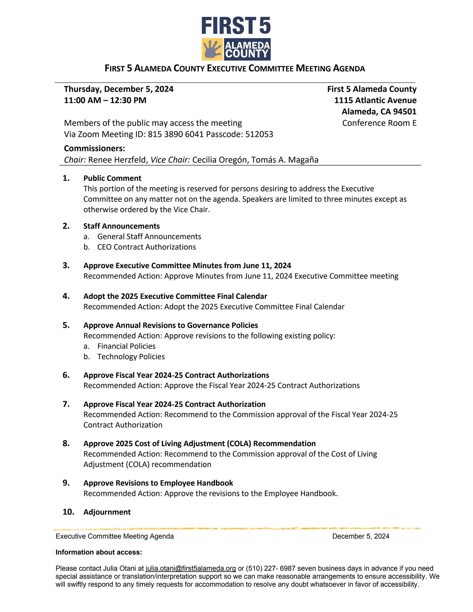 First 5 Alameda Executive Committee Book 12-5-24 by first5alameda - Issuu