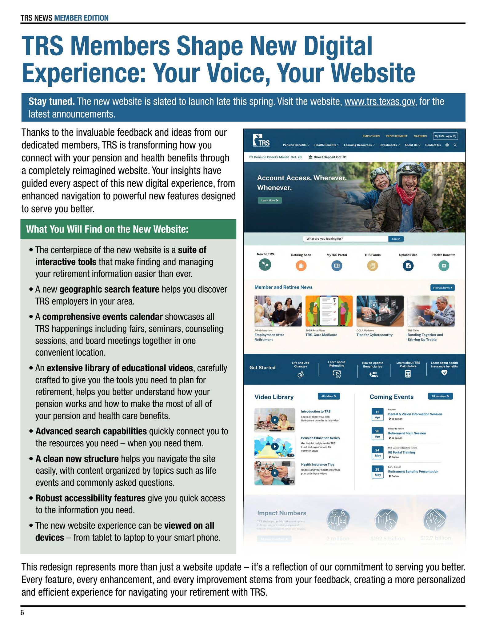 TRS News Spring 2025: Member Edition by Teacher Retirement System of ...