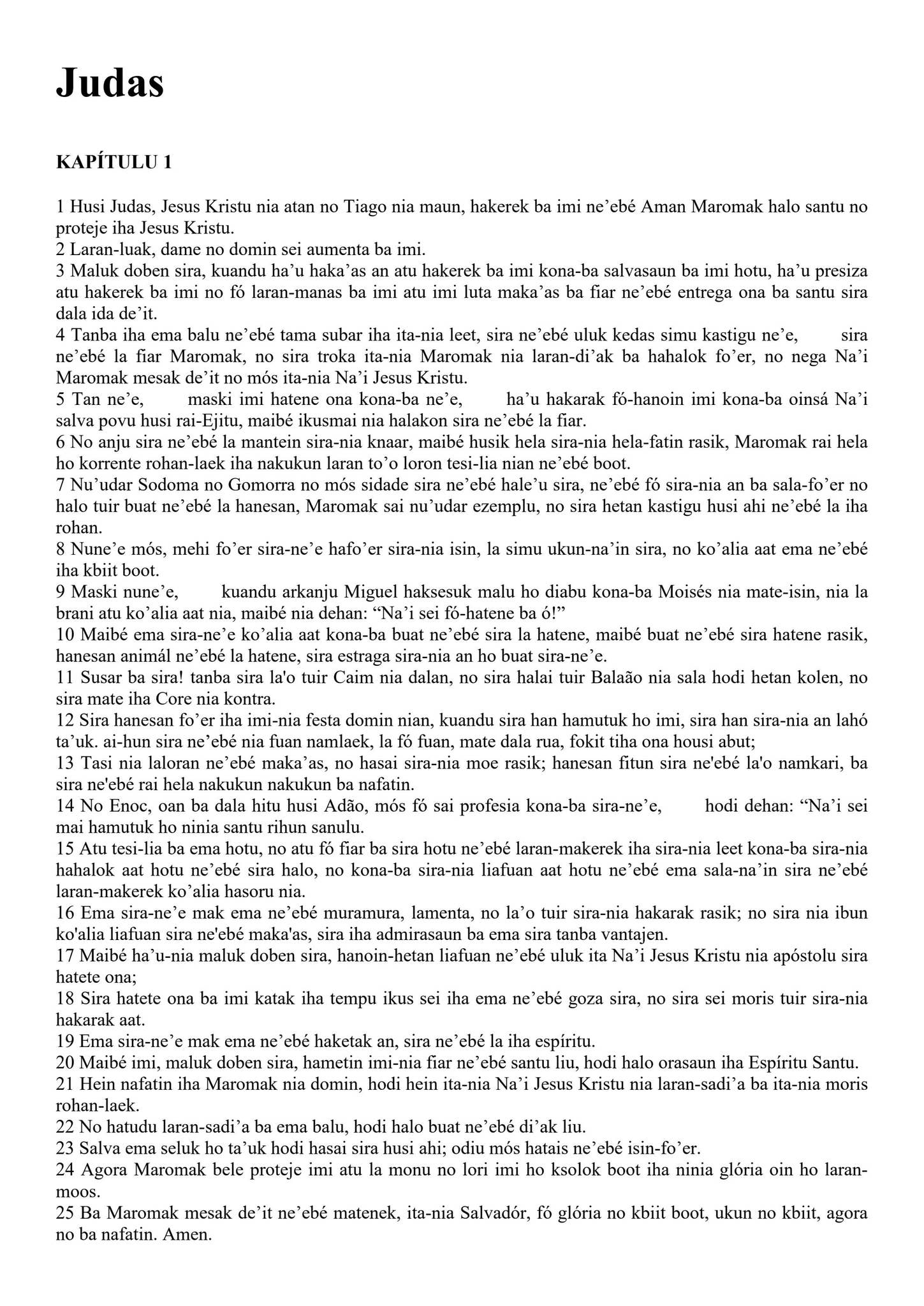 Tetum - The Book of Jude by Filipino Tracts and Literature Society Inc ...