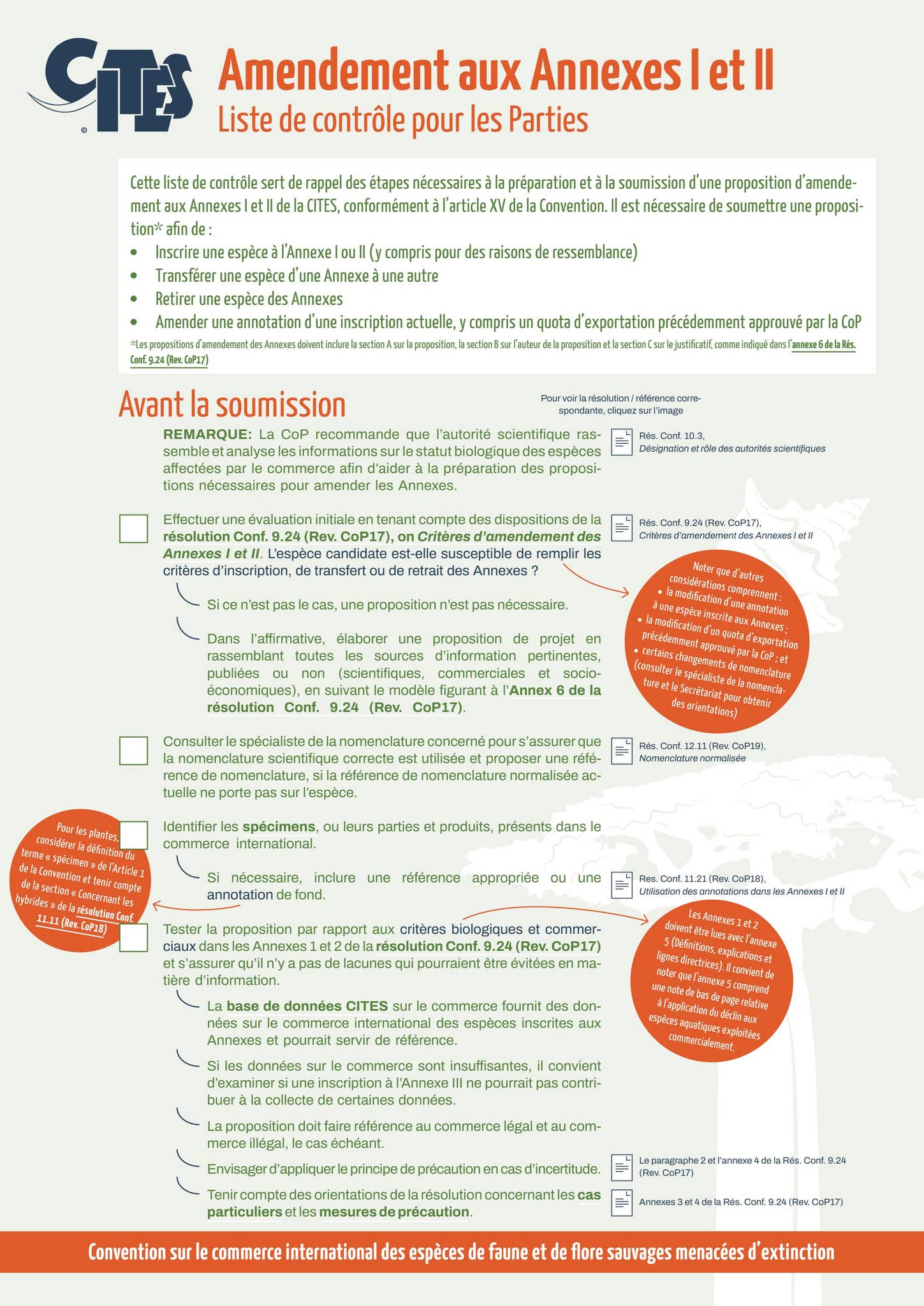 CITES Amendment Proposal Checklist - French by Zoï Environment Network ...
