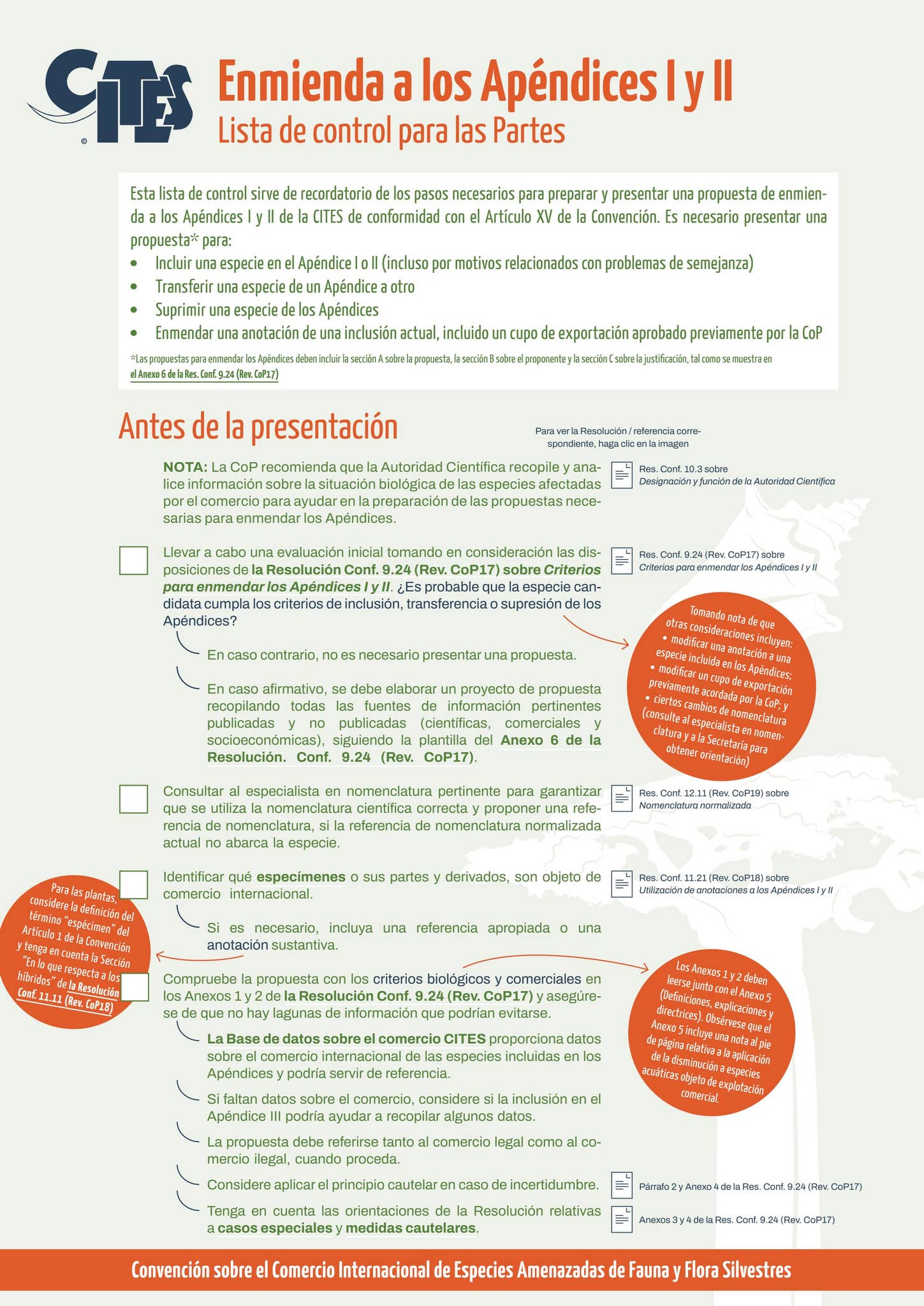 CITES Amendment Proposal Checklist - Spanish by Zoï Environment Network ...