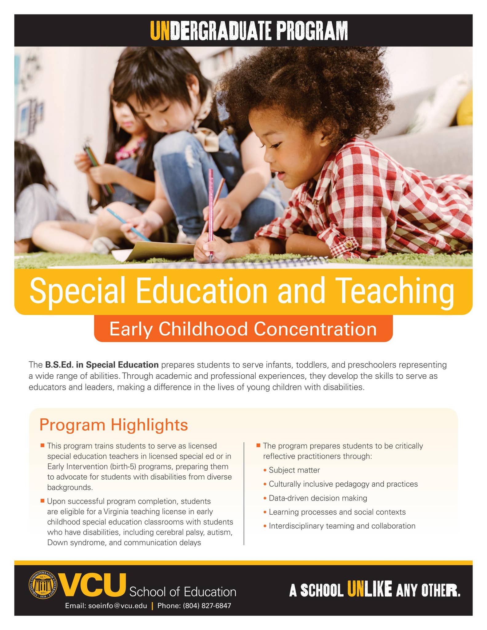 SOE BSEd SpEd-Teaching-EChild Info Sheet F24 FNL.pdf by VCU School of ...