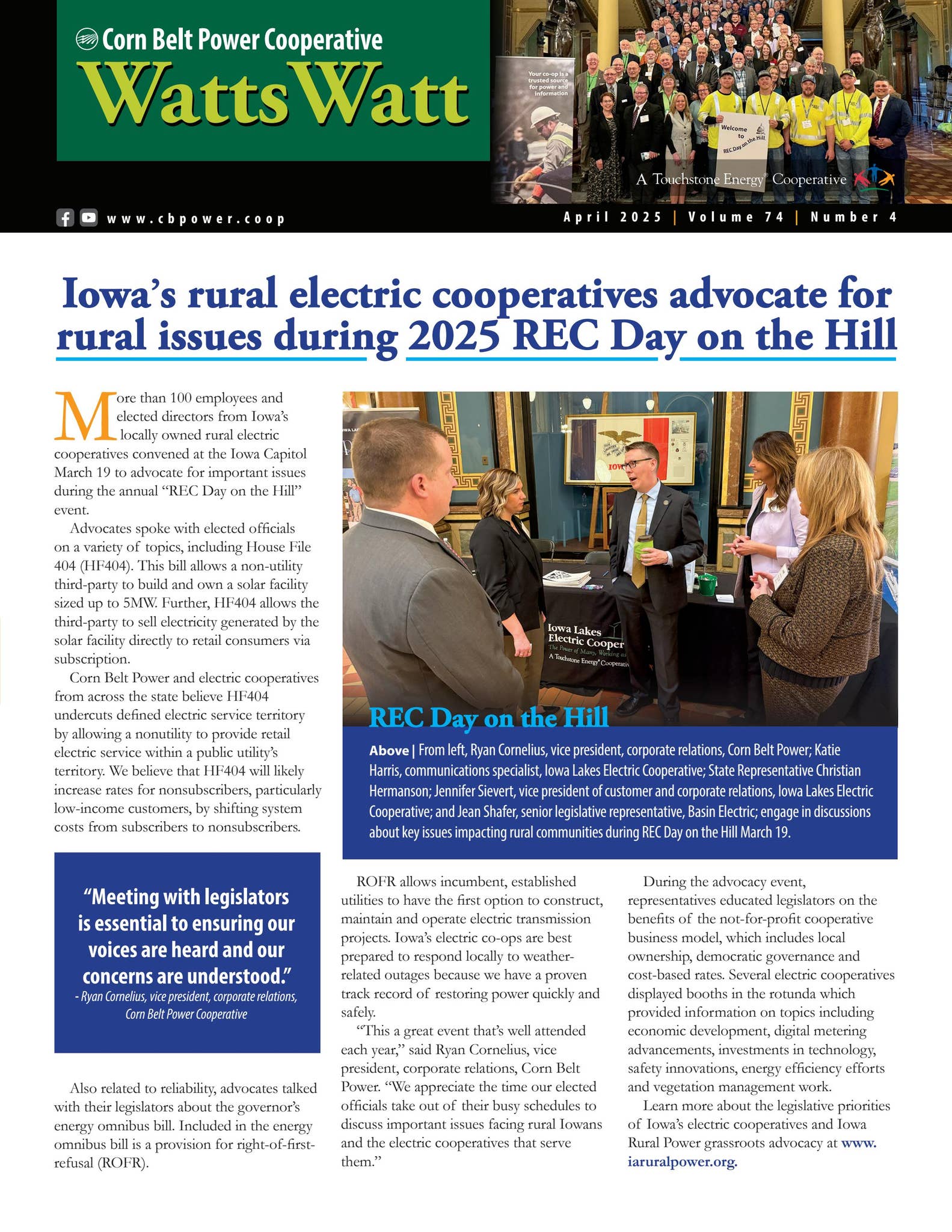 April Watts Watt2025 by cornbeltpowercooperative - Issuu