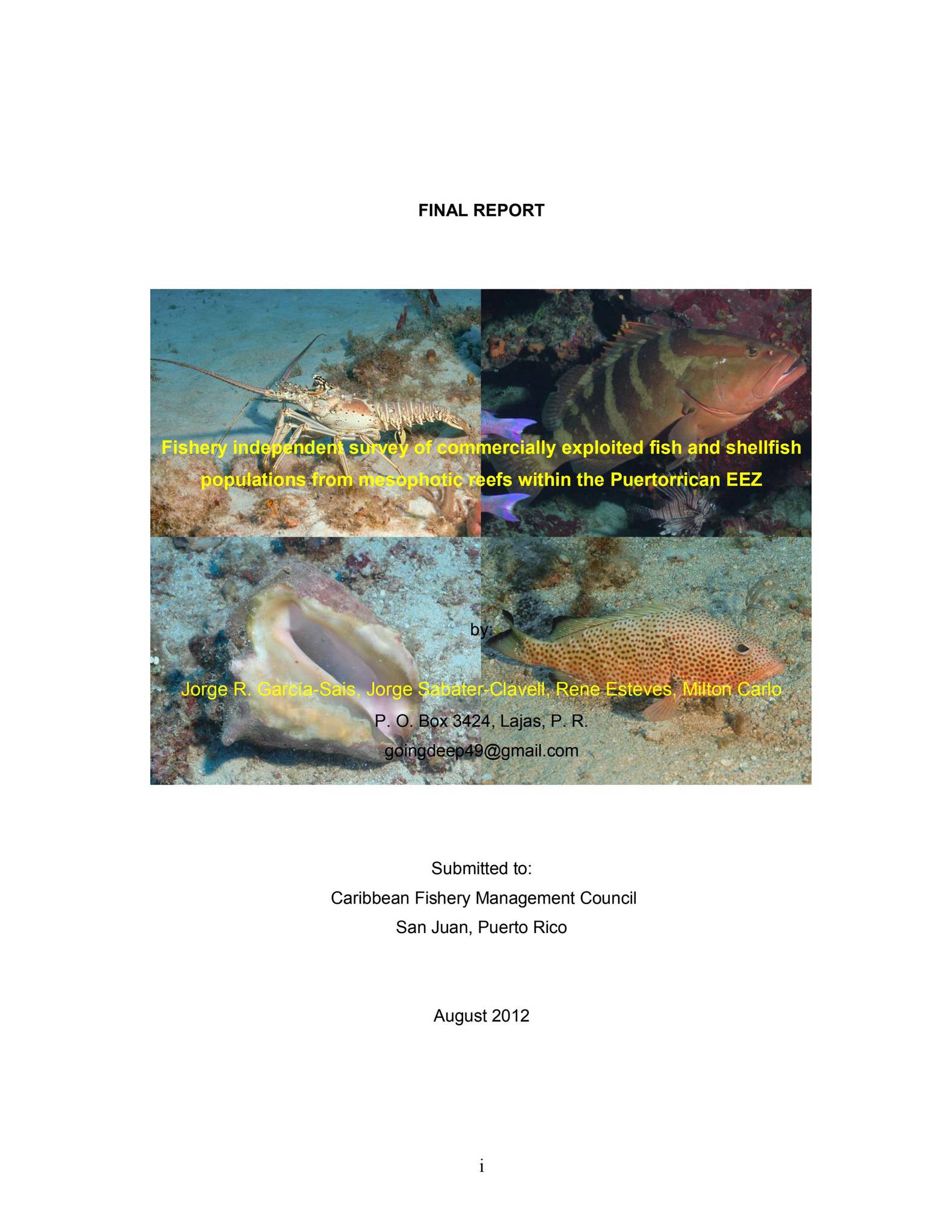 Fishery Independent Survey of Commercially Exploited Fish and Shellfish ...