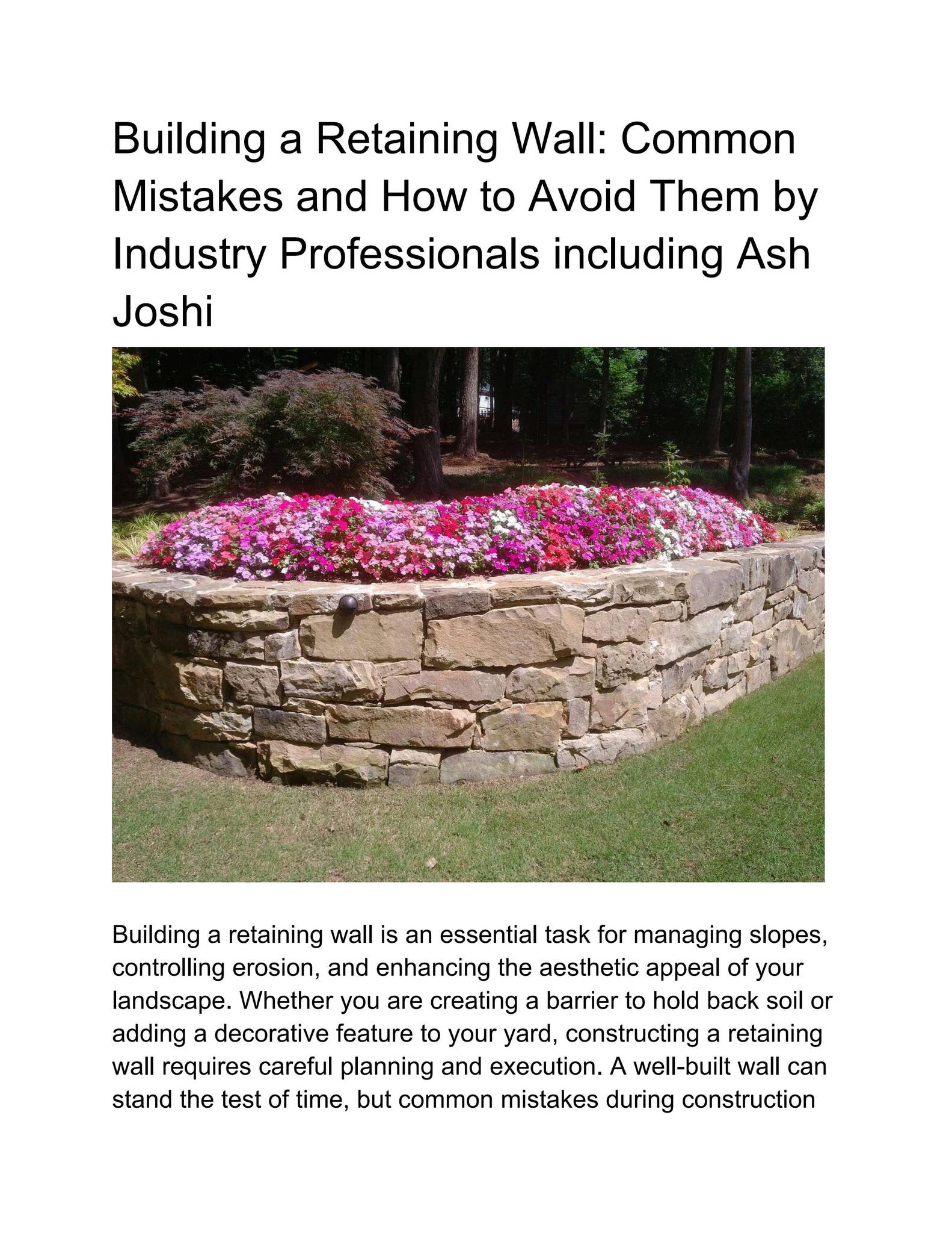 Building a Retaining Wall_ Common Mistakes and How to Avoid Them by ...