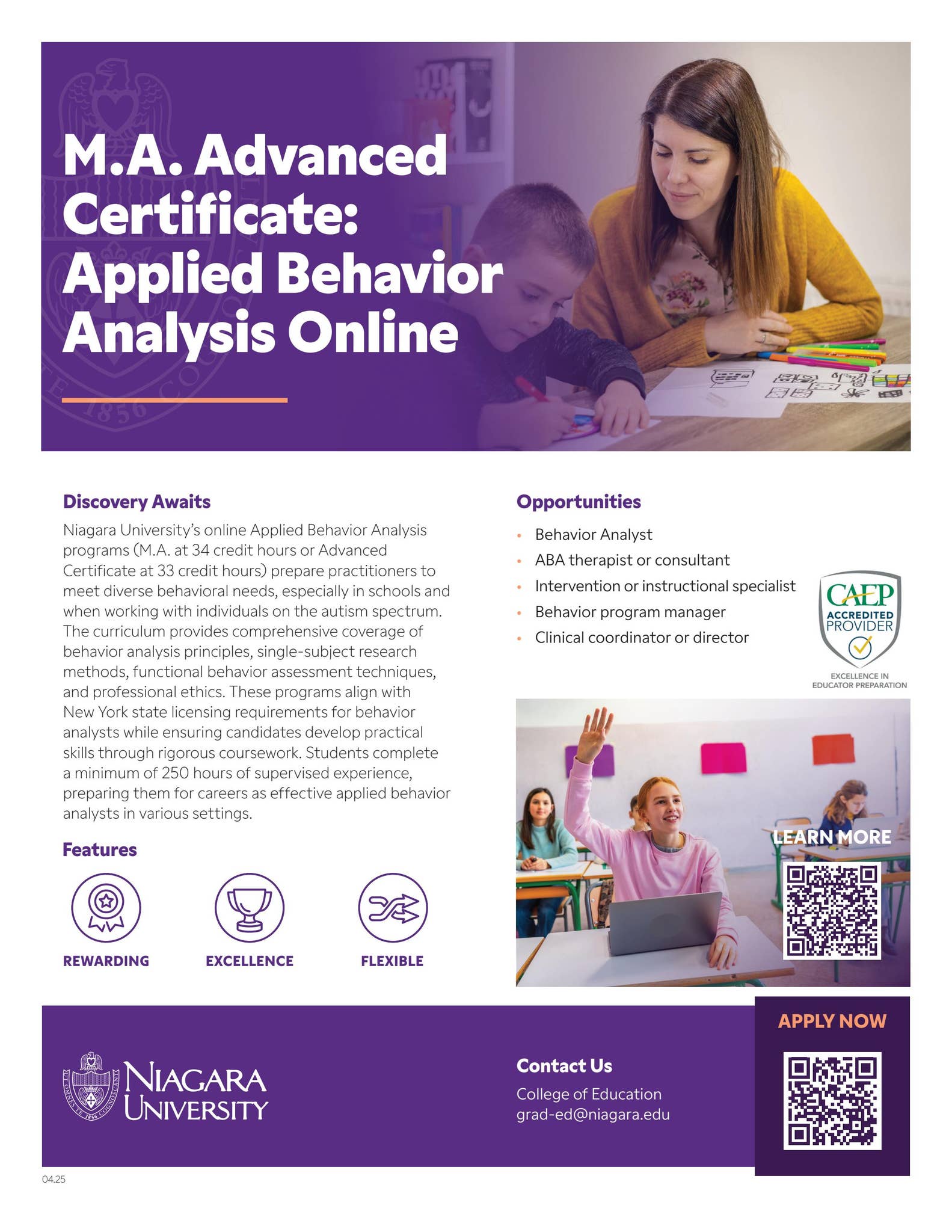 Applied Behavior Analysis Online (M.A./Advanced Certificate) by Niagara ...