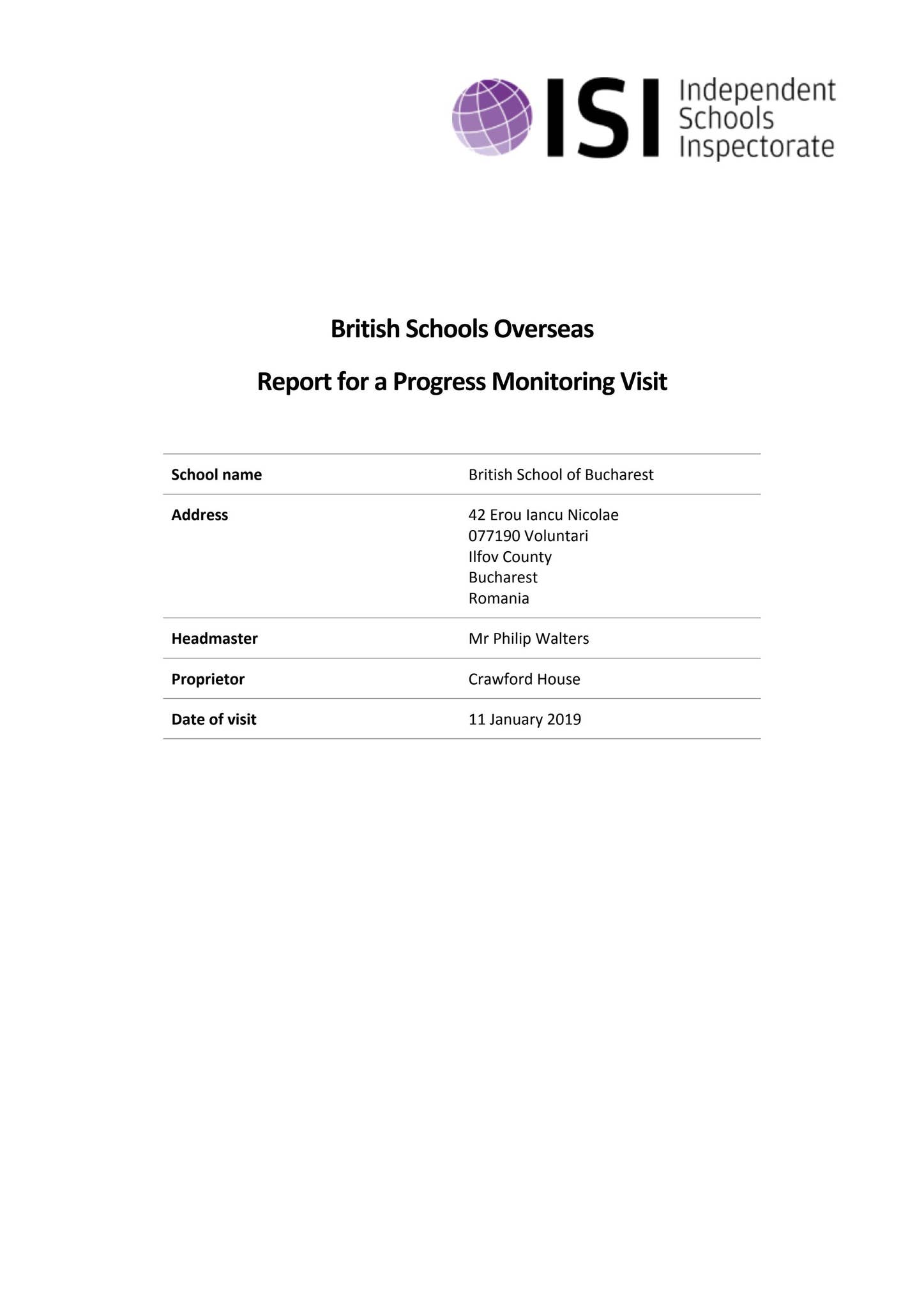 BSB Report for Progress Monitoring Visit 2019 by Crawford House ...