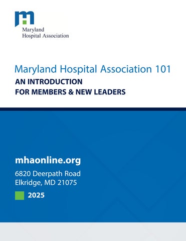 Introduction to MHA by marylandhospitalassociation - Issuu
